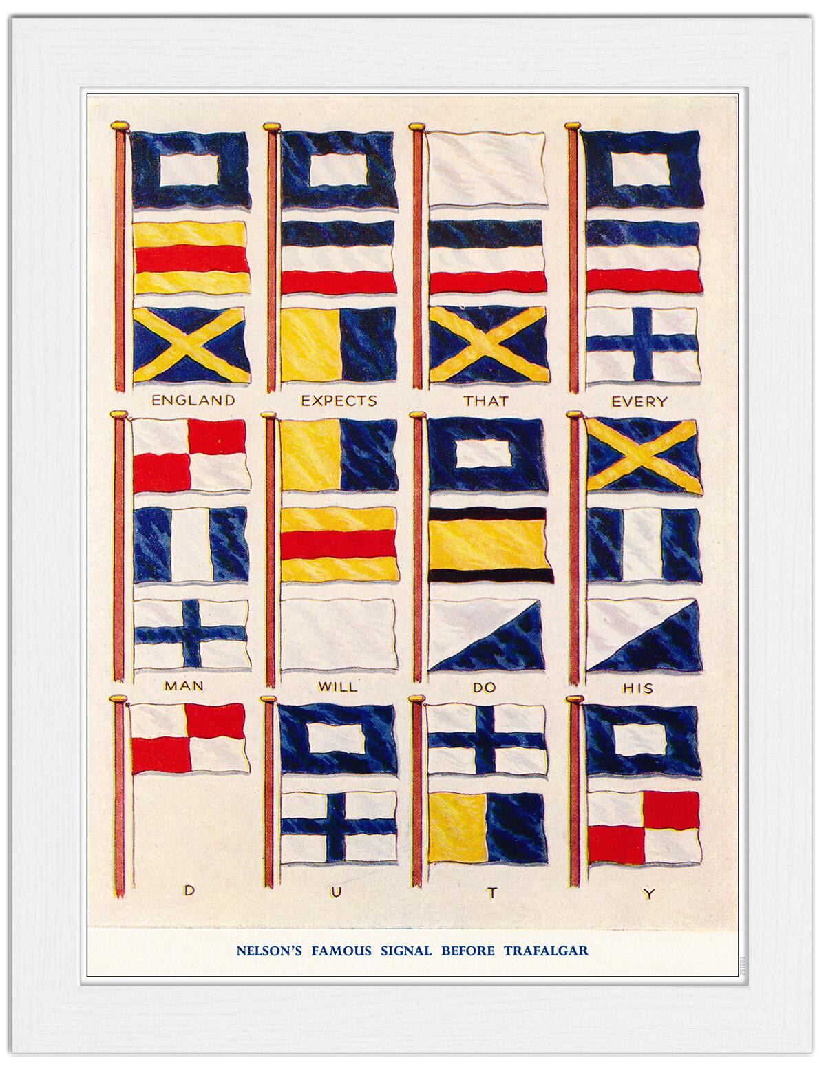England Expects Nelsons Famous Message On Signal Flags : Art Print £7. ...