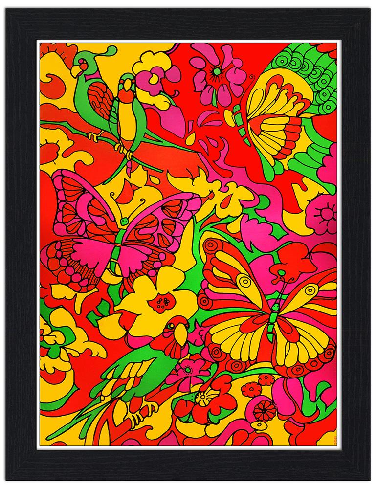 Psychedelic Parrots : Art Print £7.99 / Framed Print £22.99 / T-Shirt £ ...
