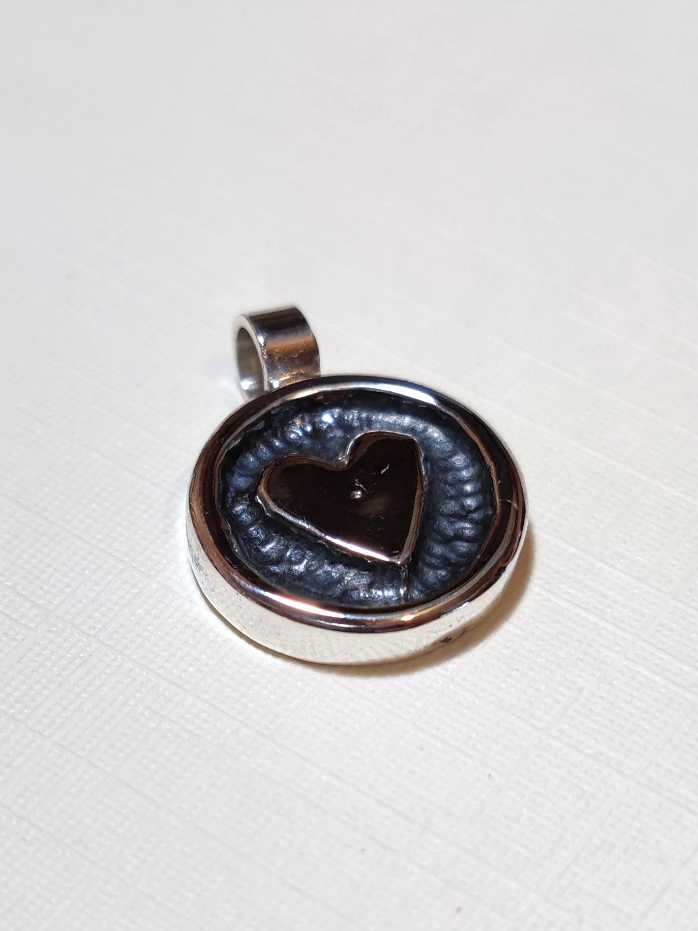 Sterling Silver Chunky Heart Pendant