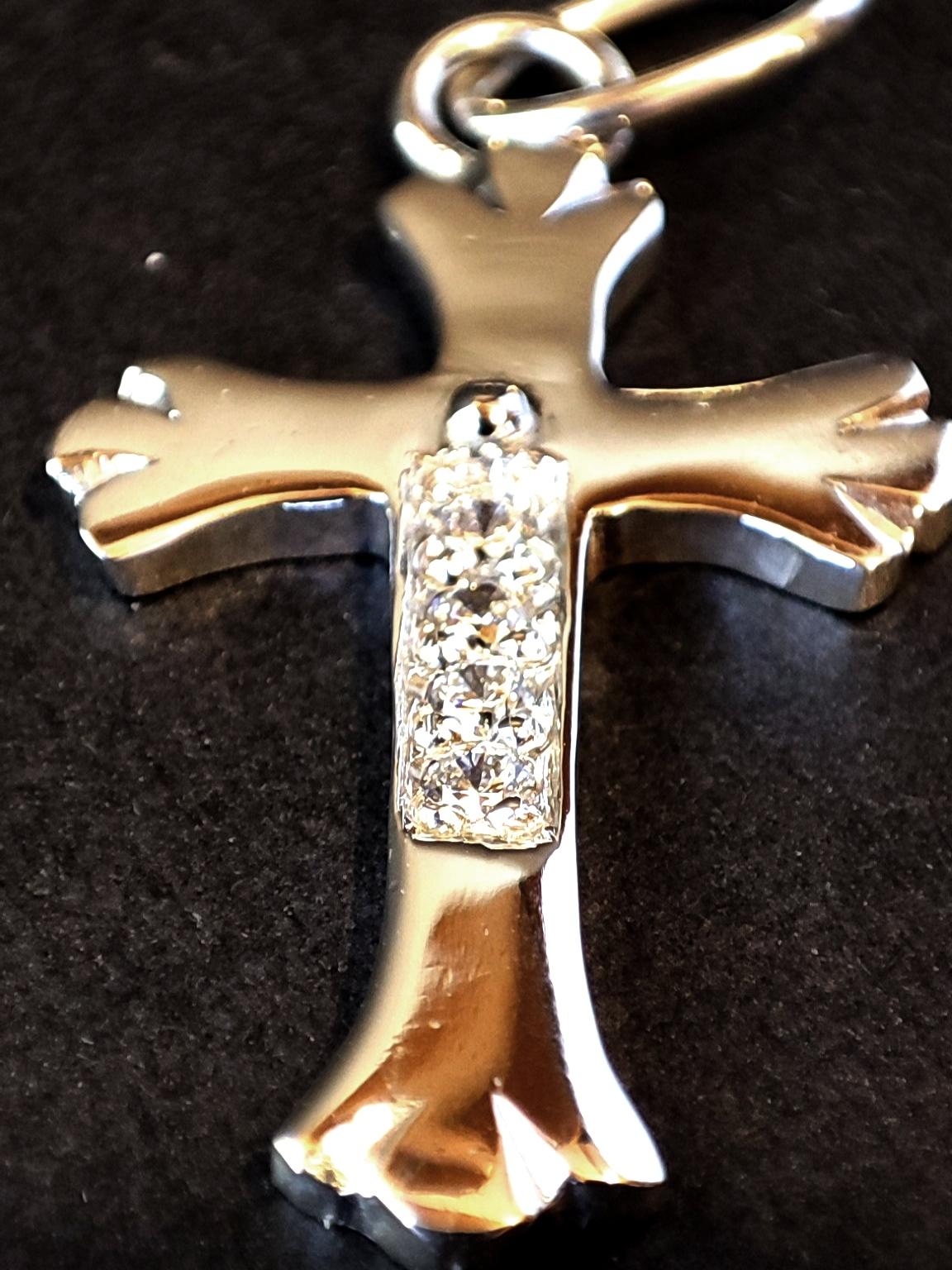 Sterling Silver Pavé Set Cross