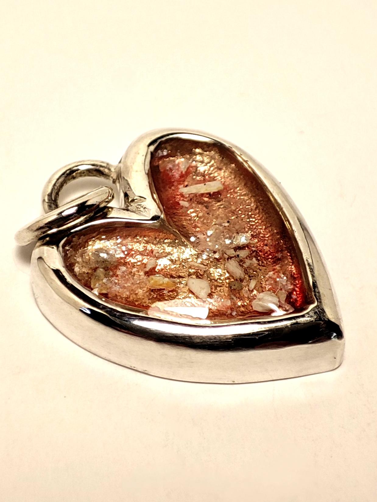 Sterling Silver Heart Memorial Pendant