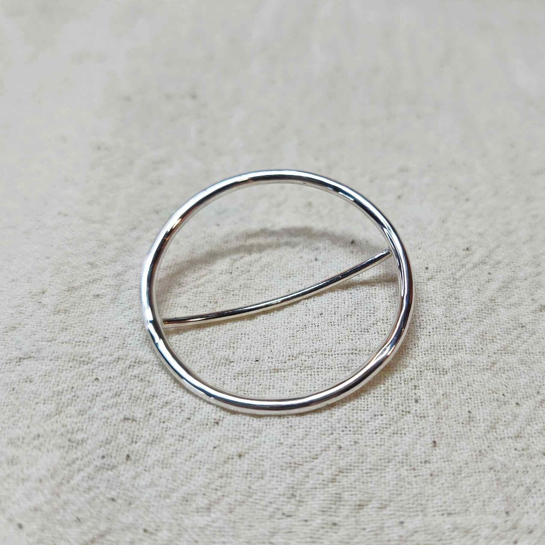 Sterling Silver Plain Scarf Ring