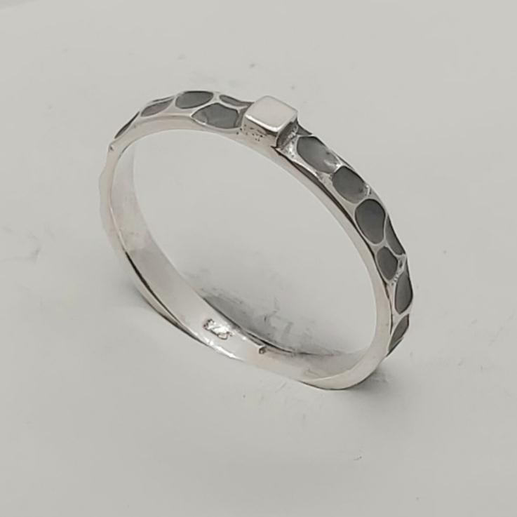 Sterling Silver Scale Narrow Band