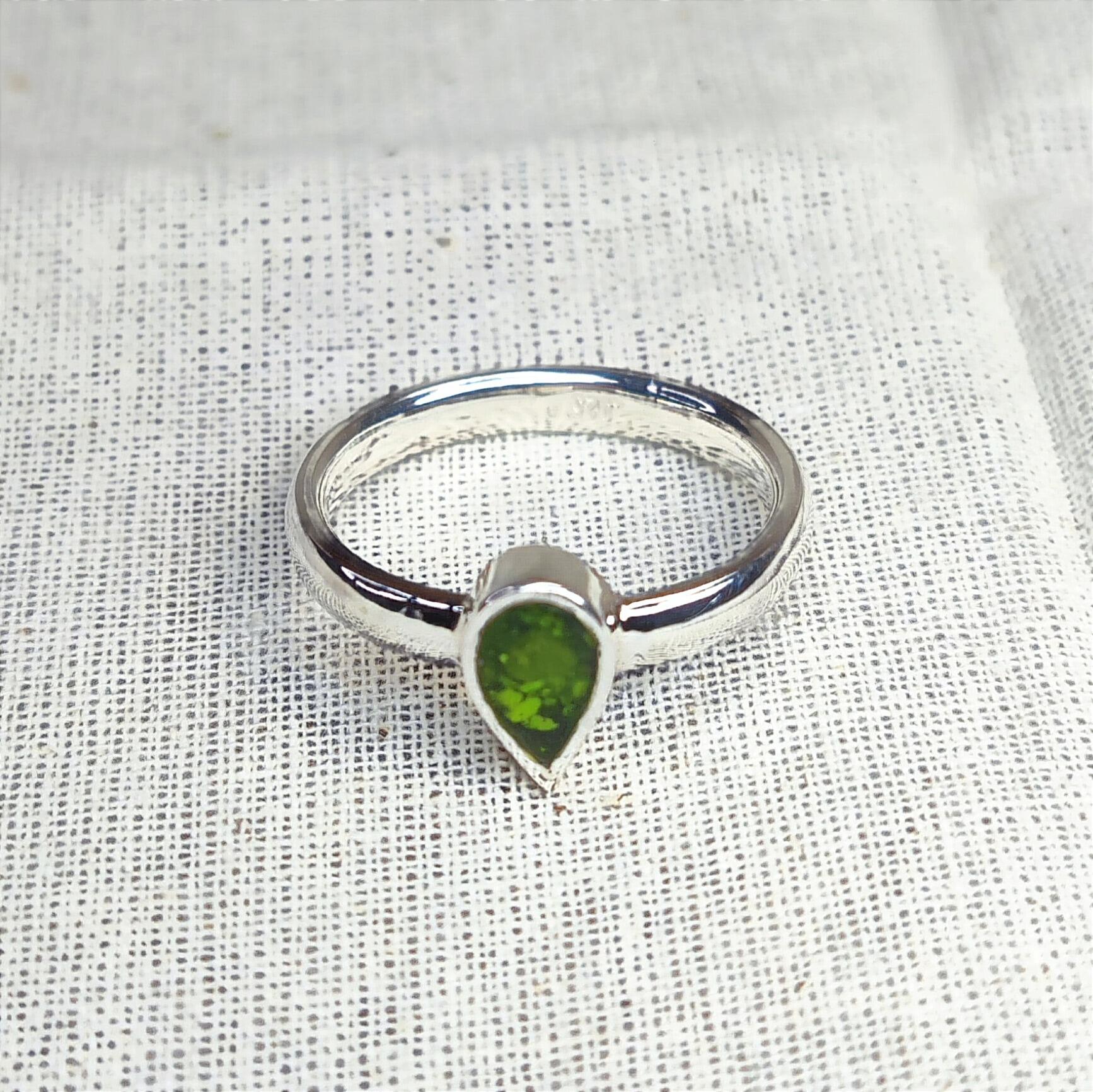 Sterling Silver Memorial Teardrop Ring