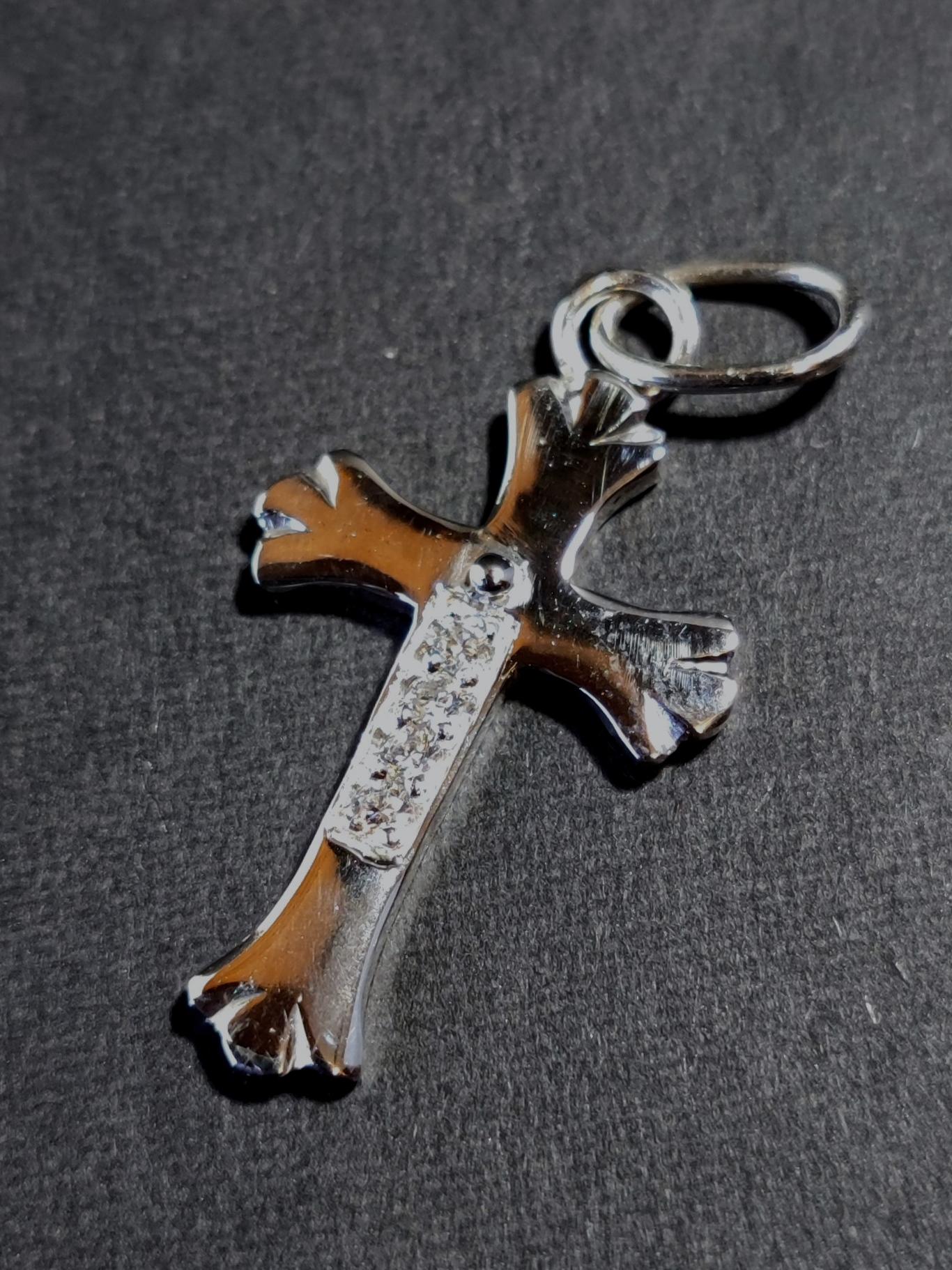 Sterling Silver Pavé Set Cross