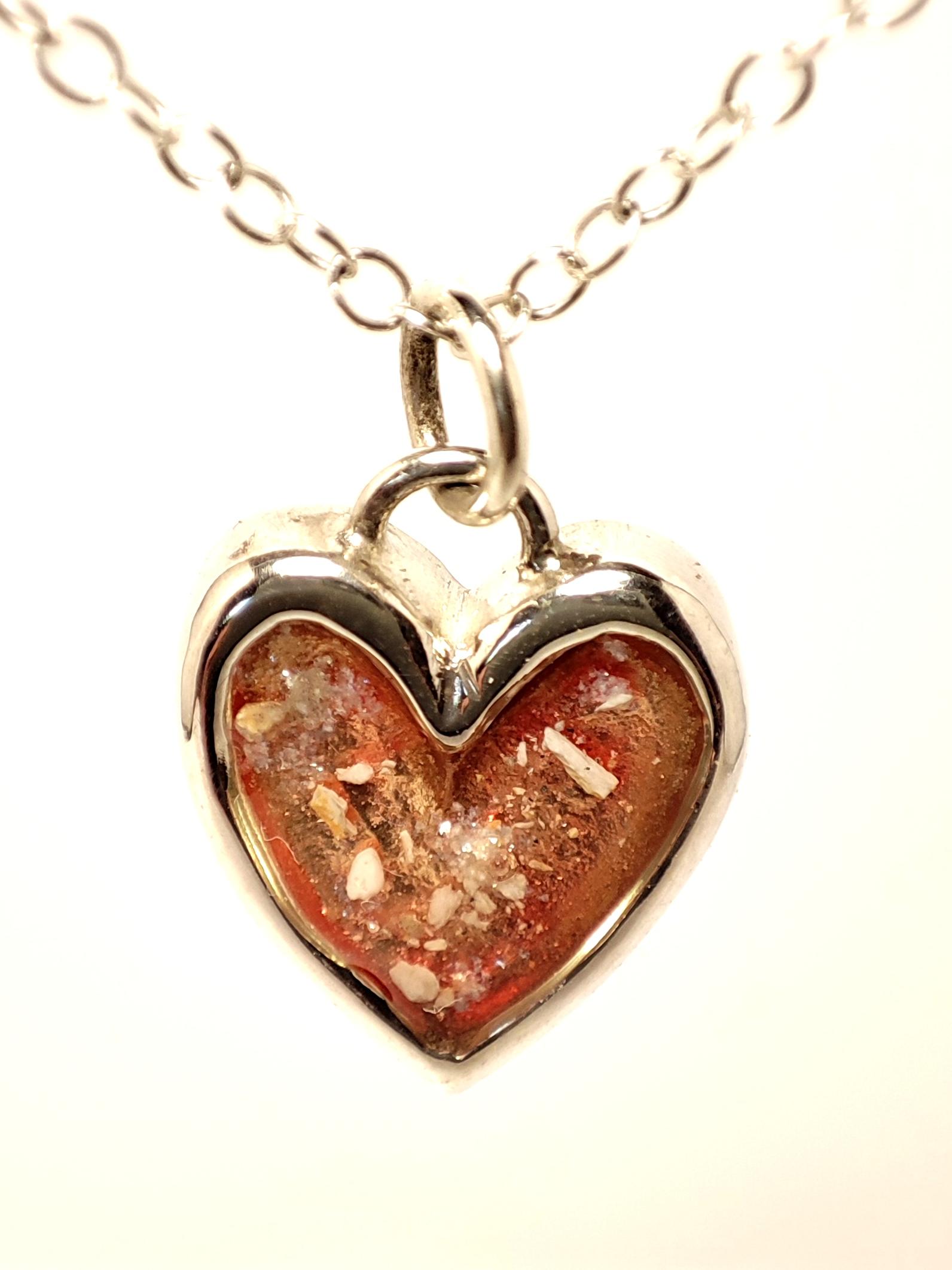 Sterling Silver Heart Memorial Pendant