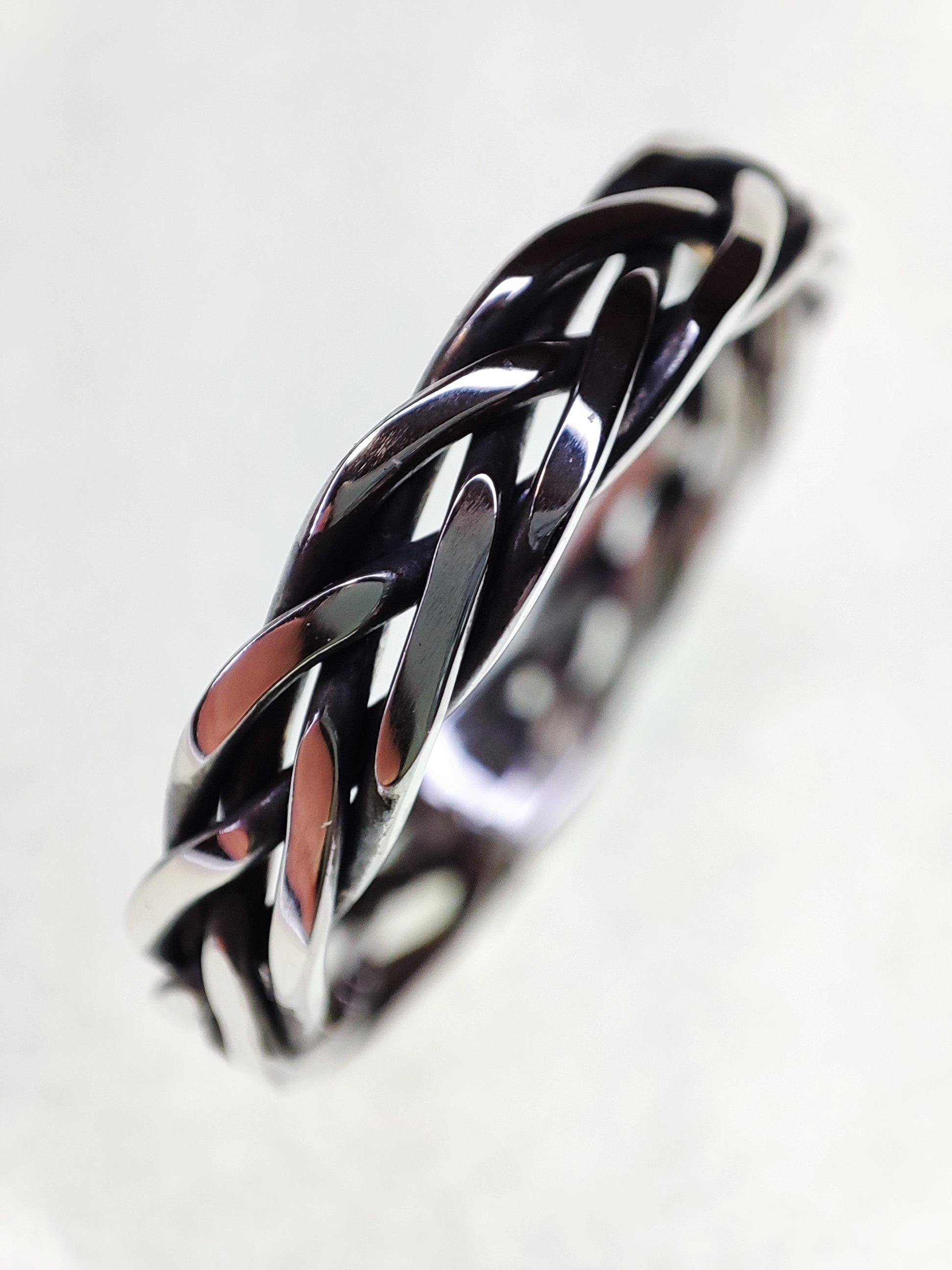 Sterling Silver Woven Full Ring