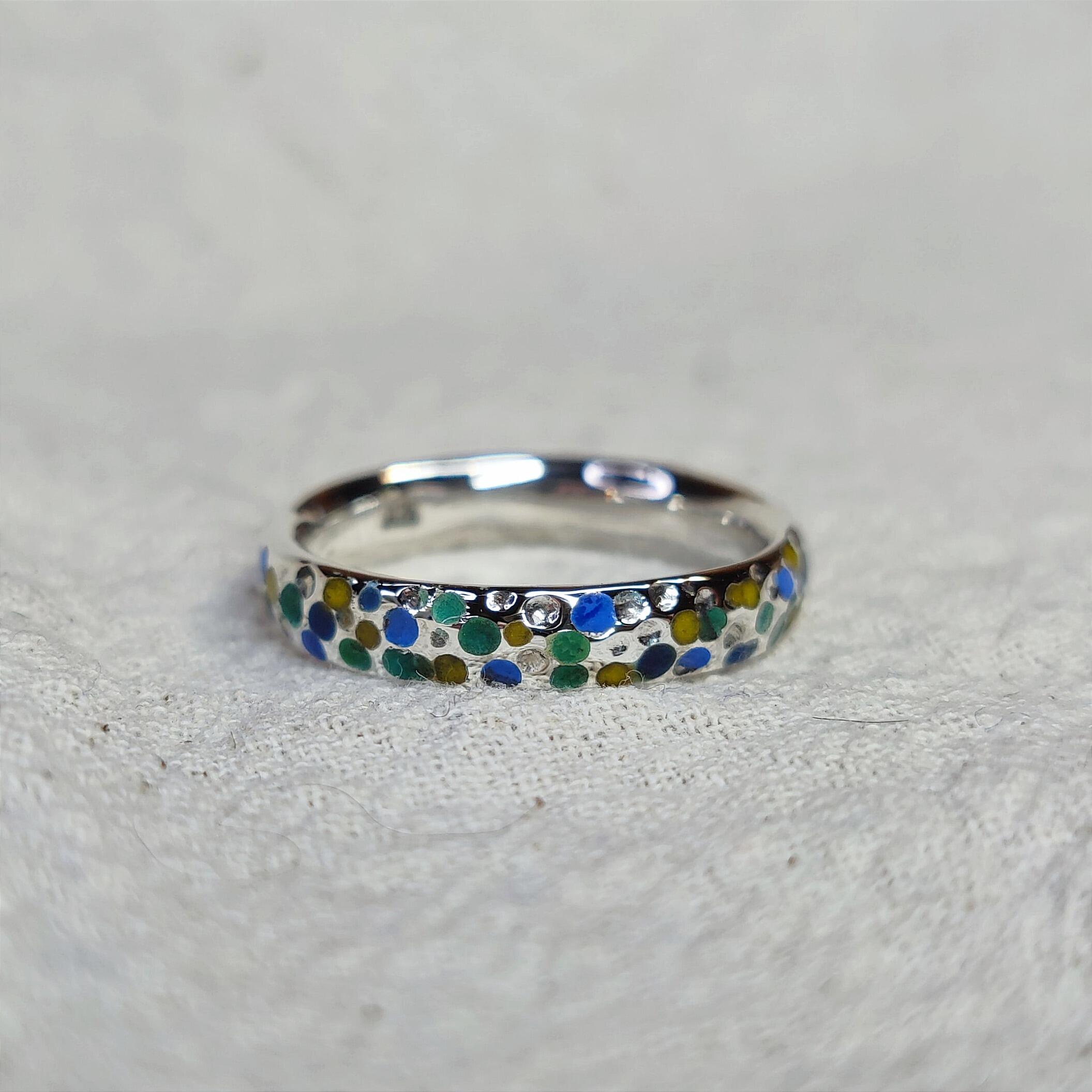 Sterling Silver Colour Splash Enamelled Ring