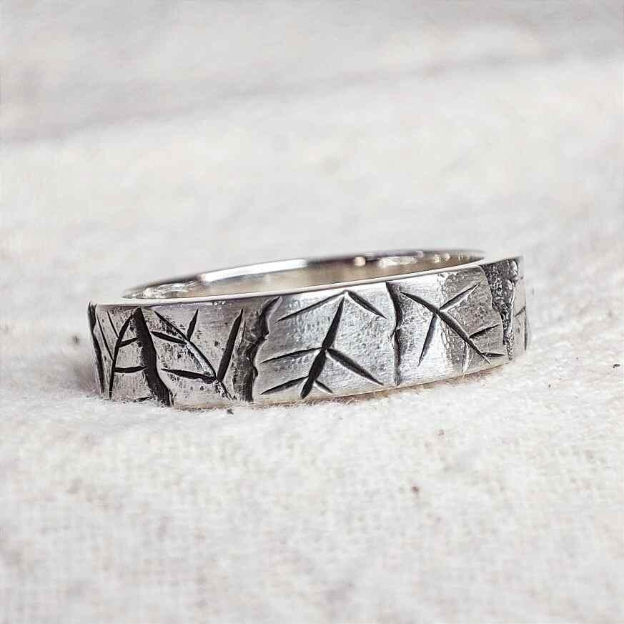 Hand Engraved Oak Leaf Ring, with single Acorn, handmade with recycled ...