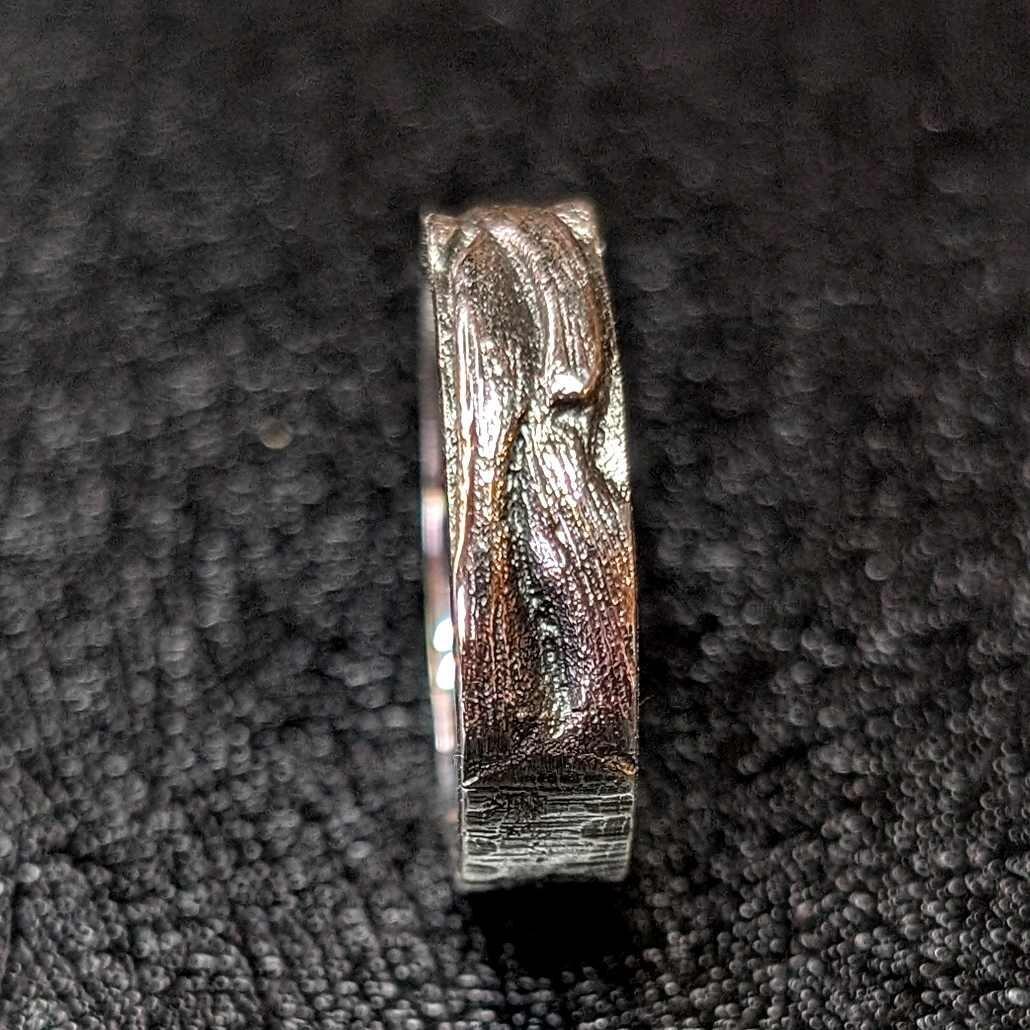 Roots textured Ring, handmade with recycled sterling silver