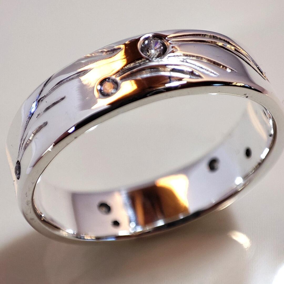 Sterling Silver Hand Engraved Shooting Star Ring