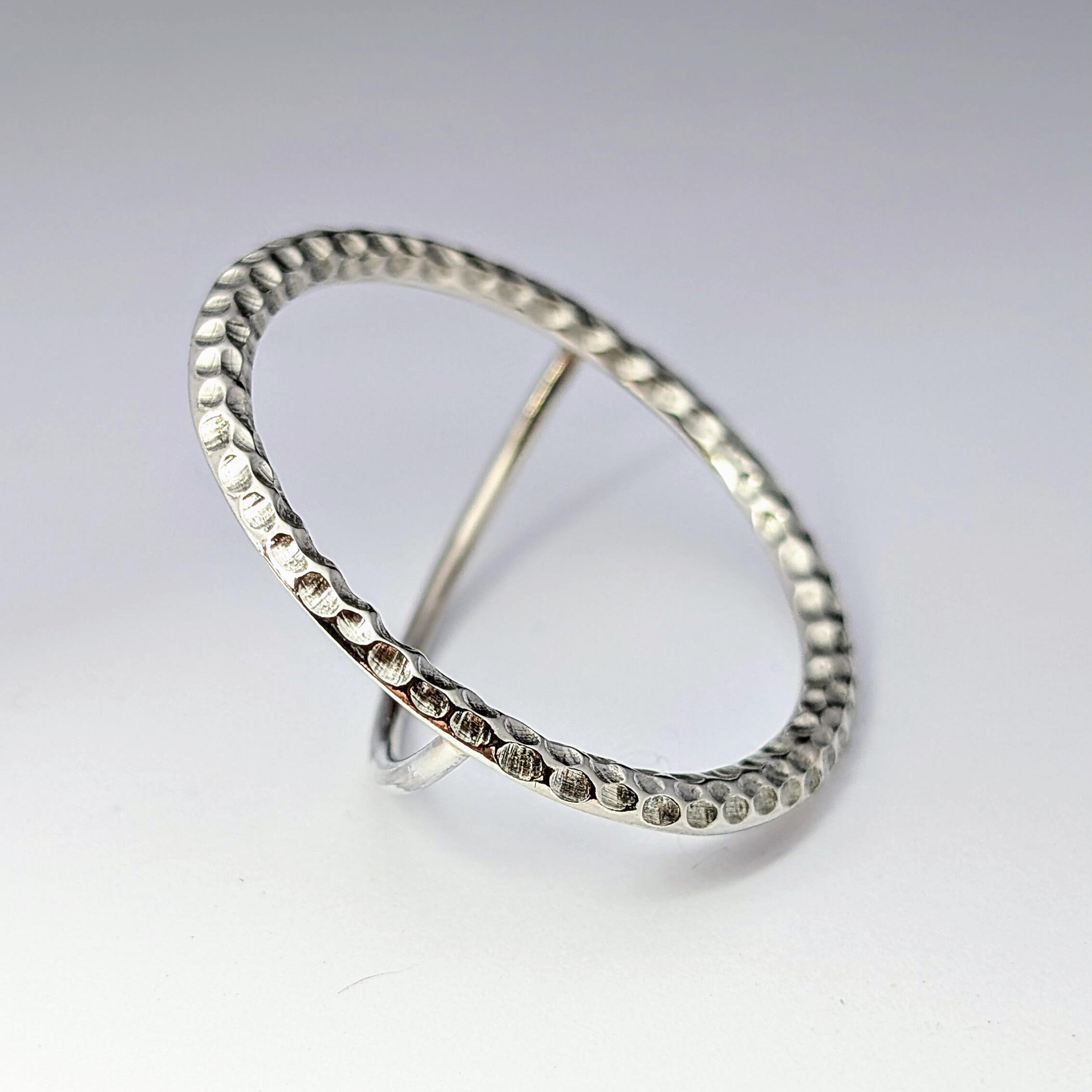 Sterling Silver Textured Scarf Ring