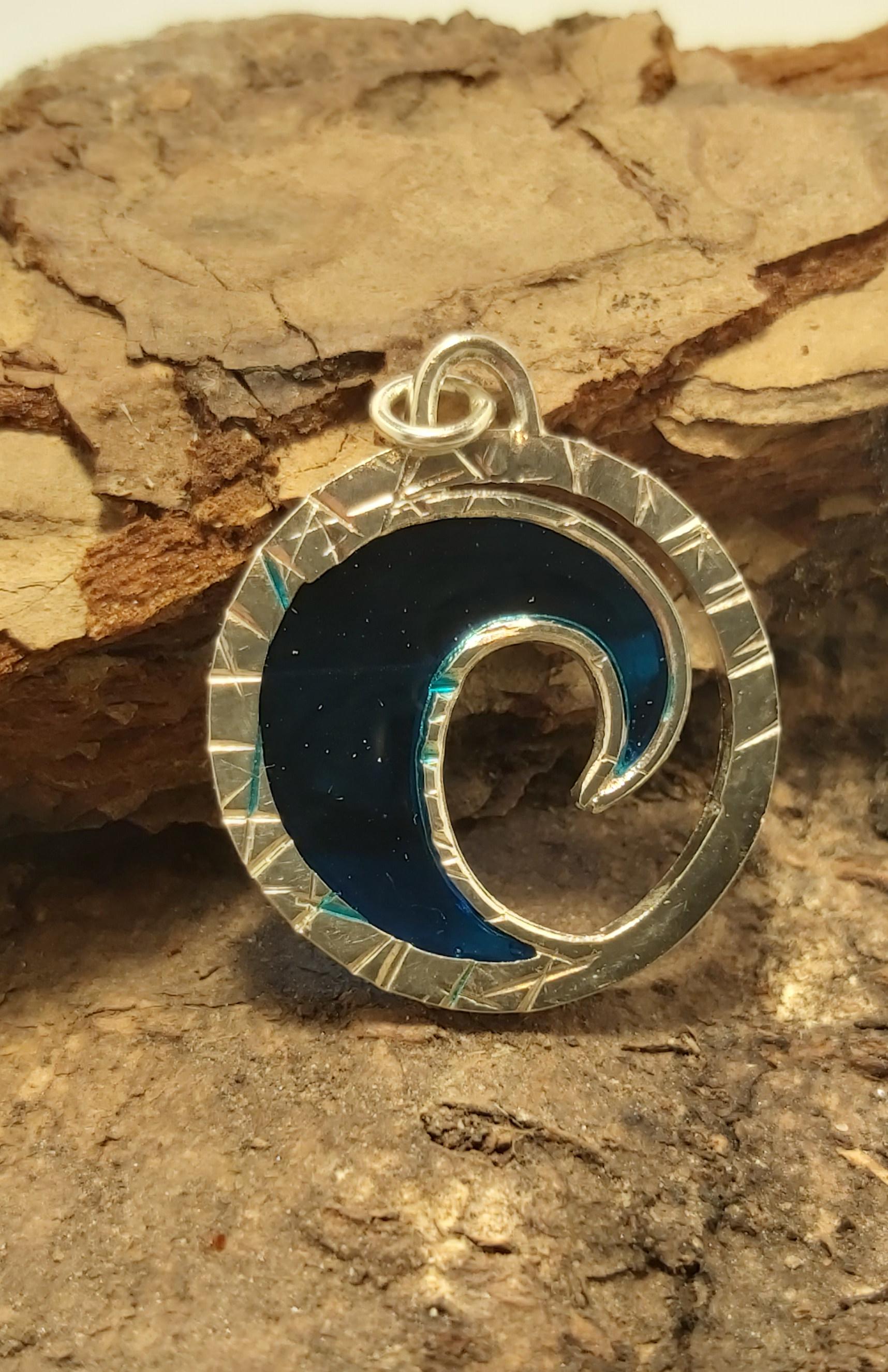 Sterling Silver Wave Pendant