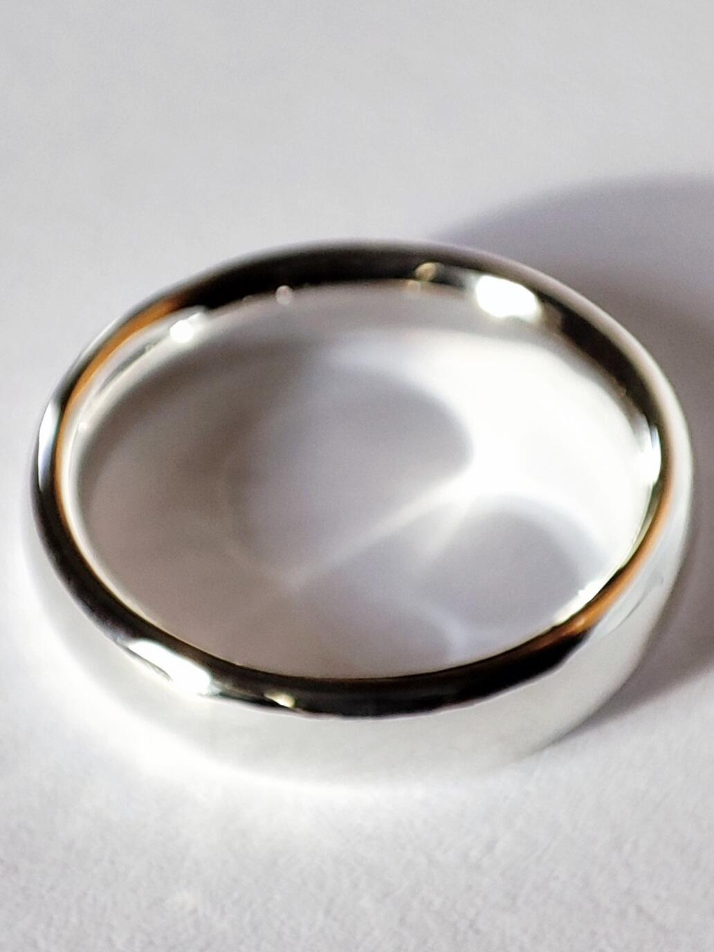 Ladies and Gents Wedding Ring, Plain Sterling Silver Wedding Ring with ...