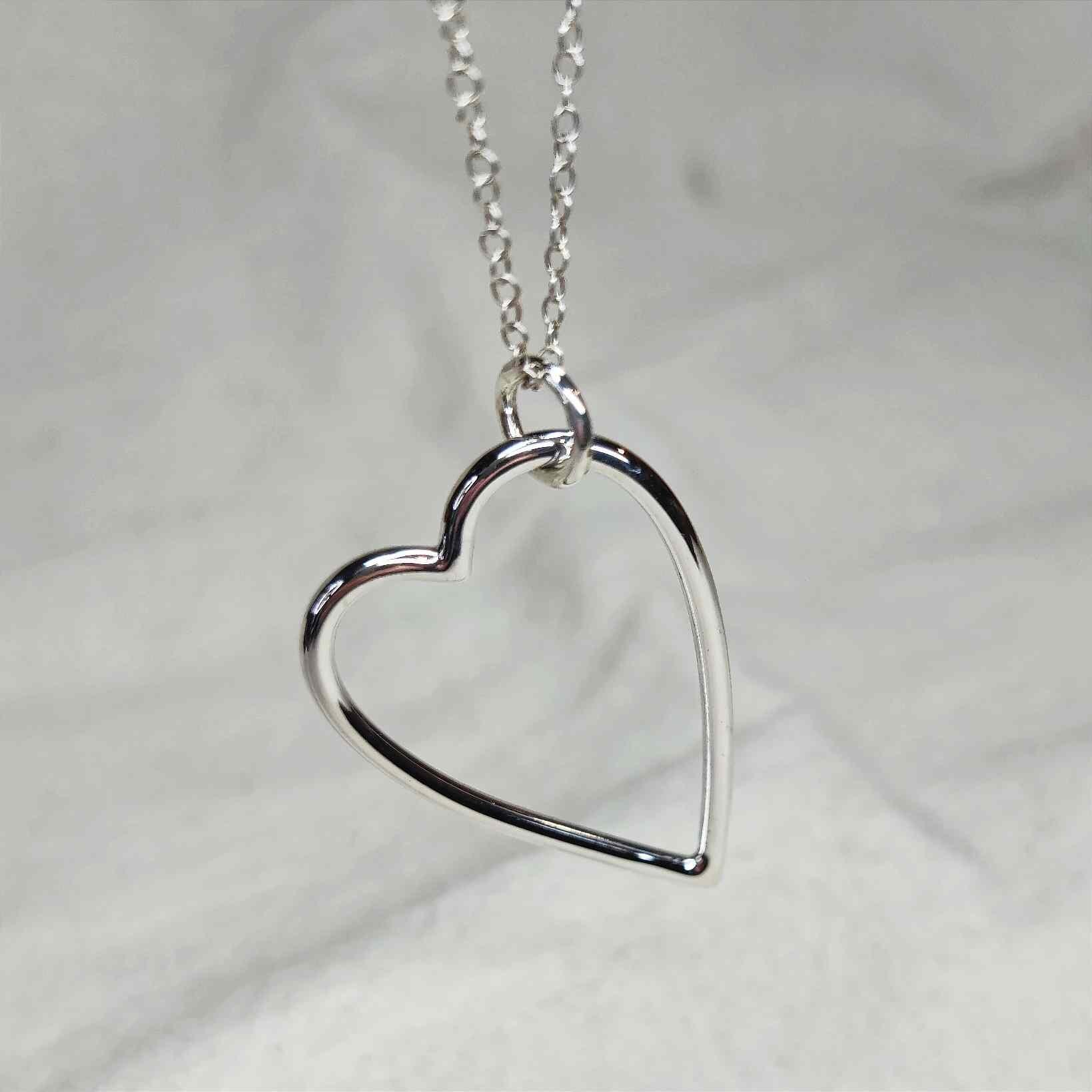 Sterling Silver Large Heart Pendant
