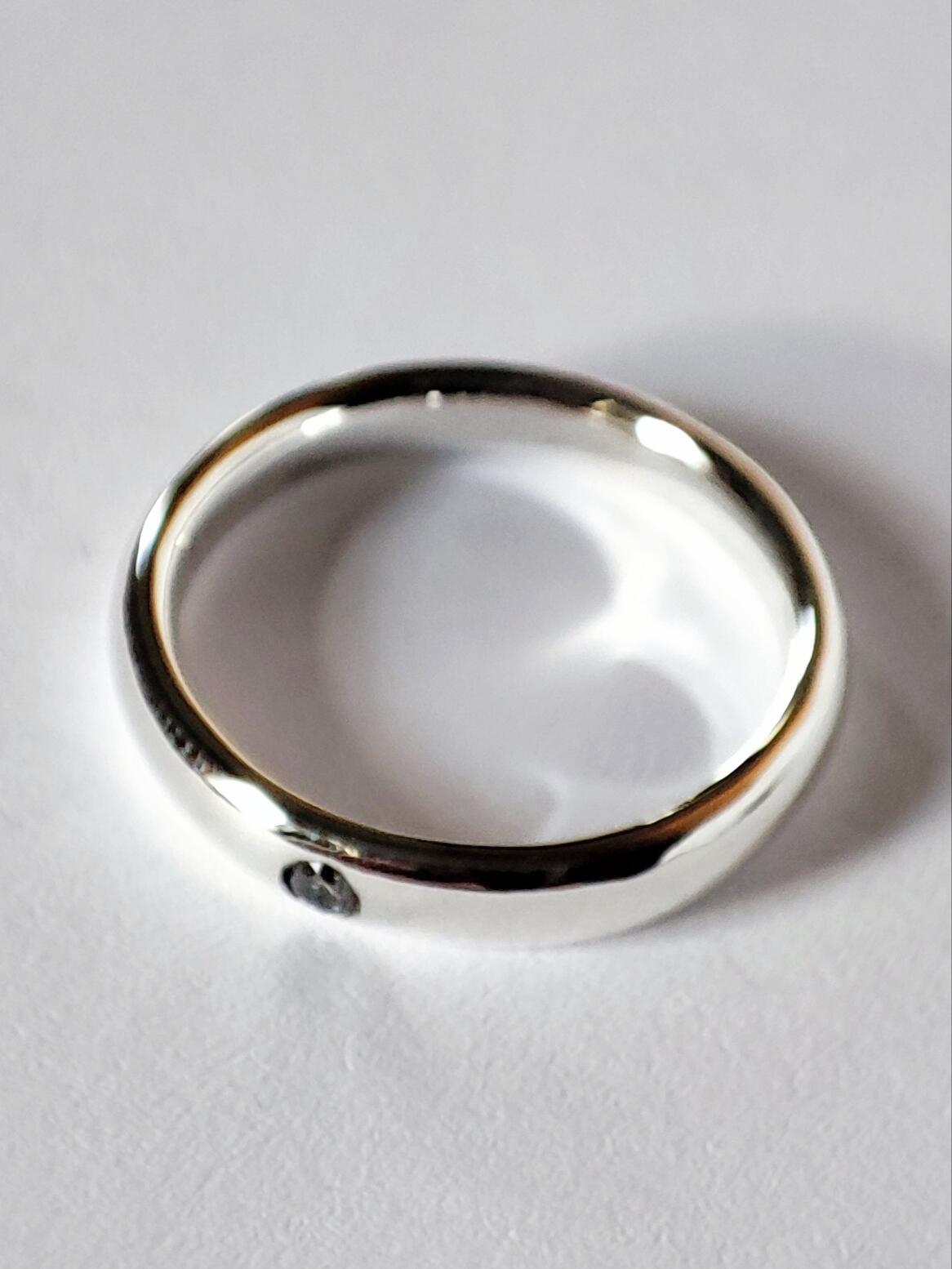 Ladies and Gents Wedding Ring, Plain Sterling Silver Wedding Ring with ...