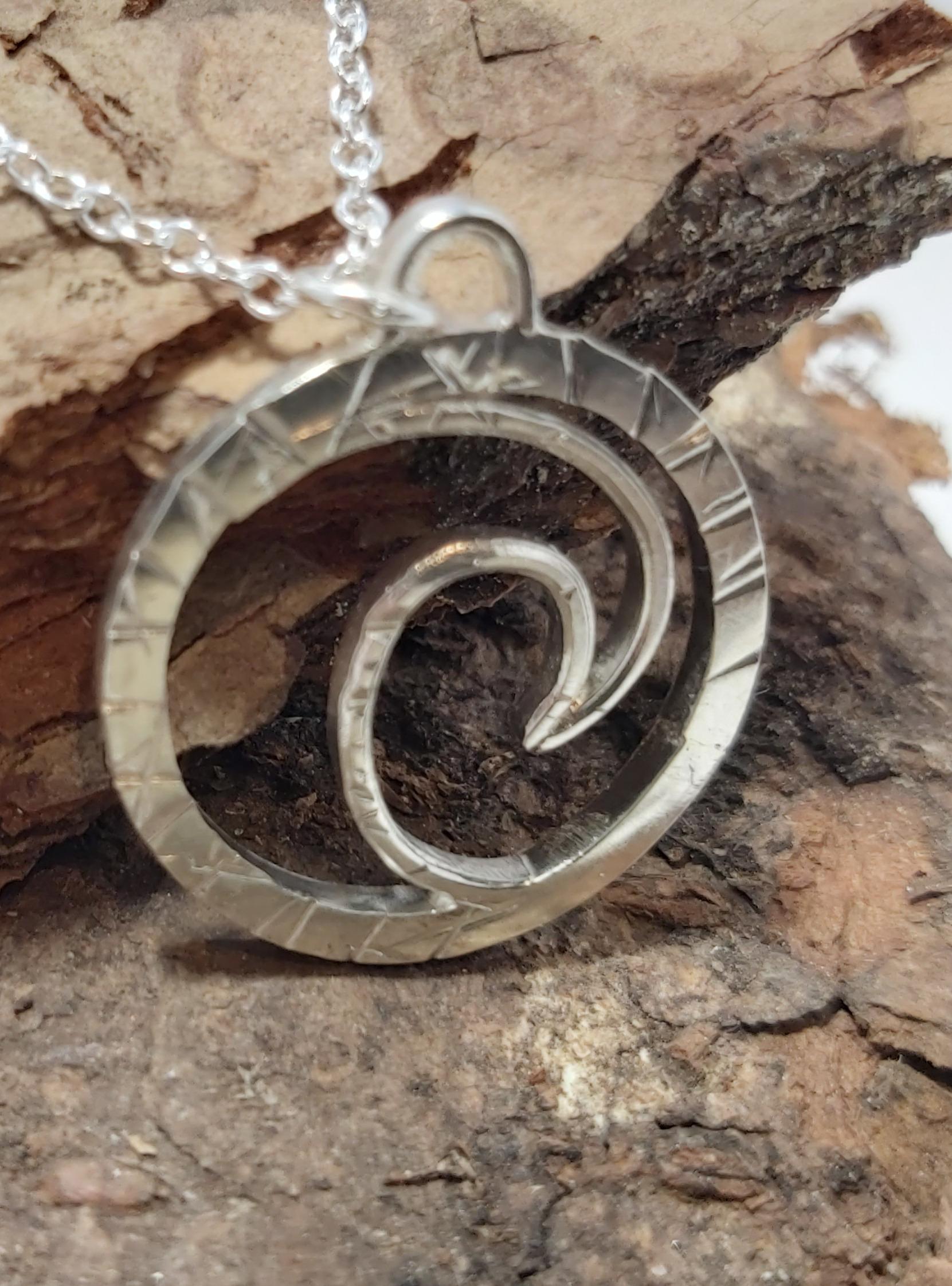 Sterling Silver Wave Pendant