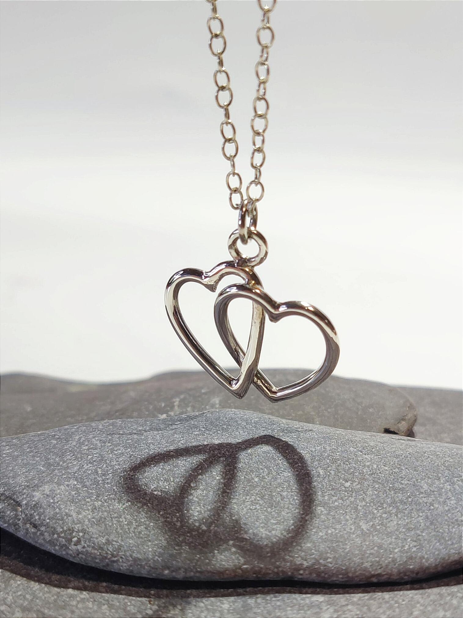 Sterling Silver Double Heart Pendant