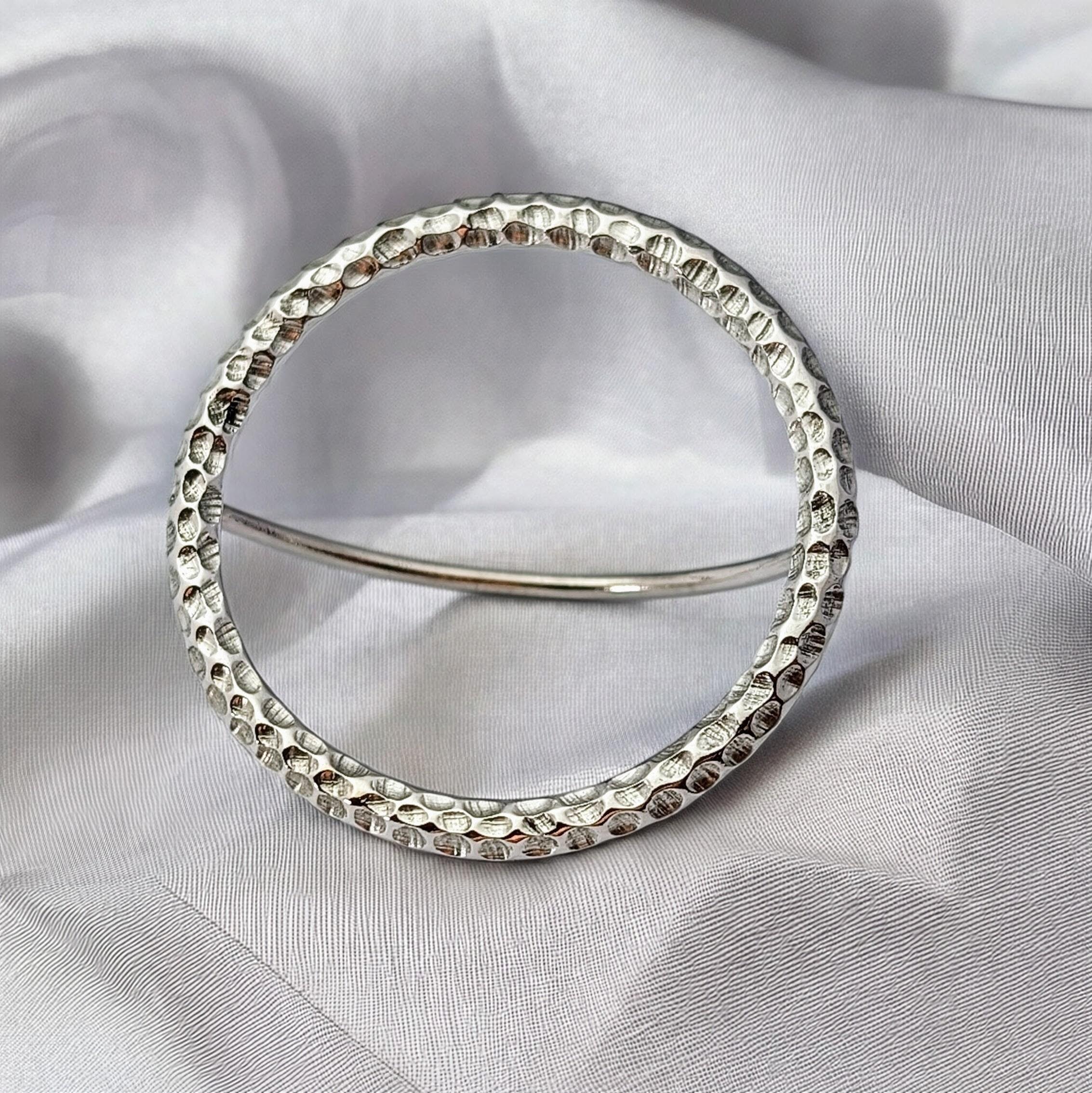 Sterling Silver Textured Scarf Ring