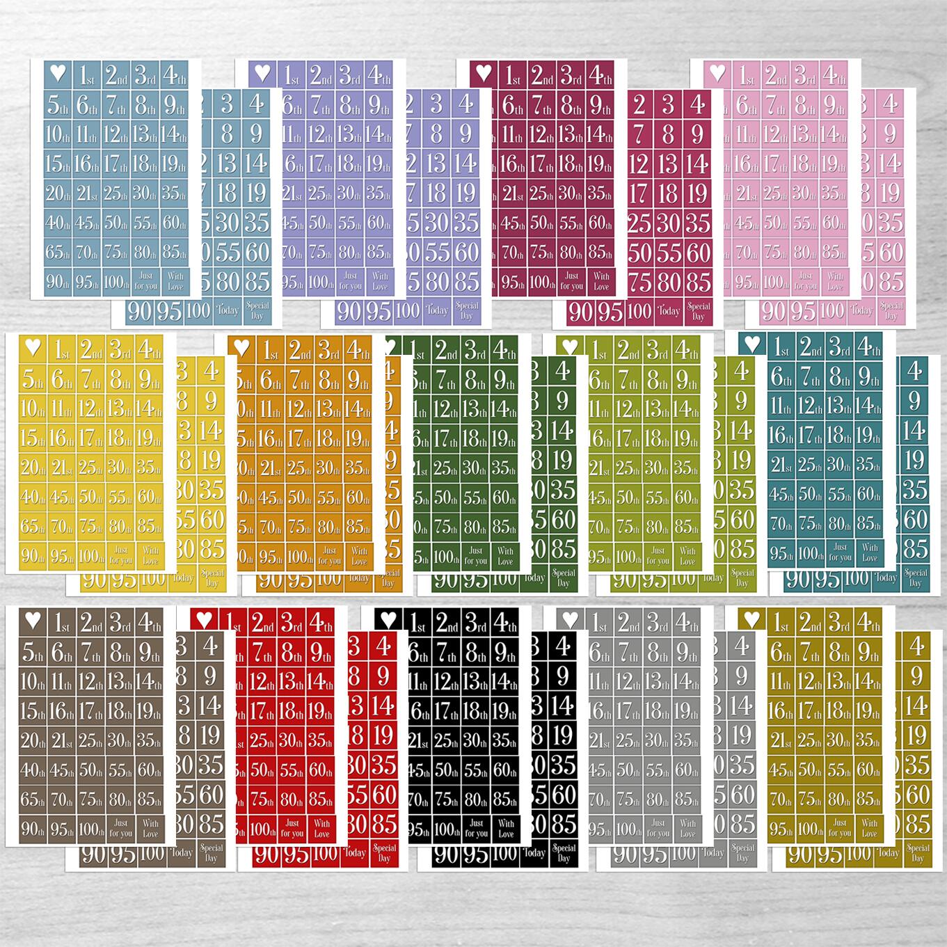 Milestone and Number Tabs Cardmaking Kit