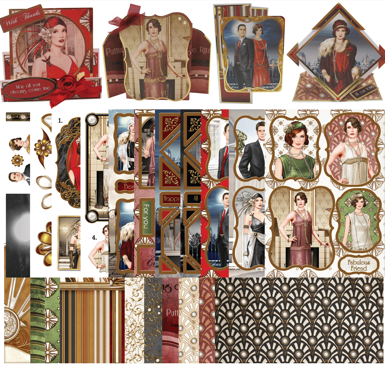 Art Deco Roaring 1920's Cardmaking Kit FB977