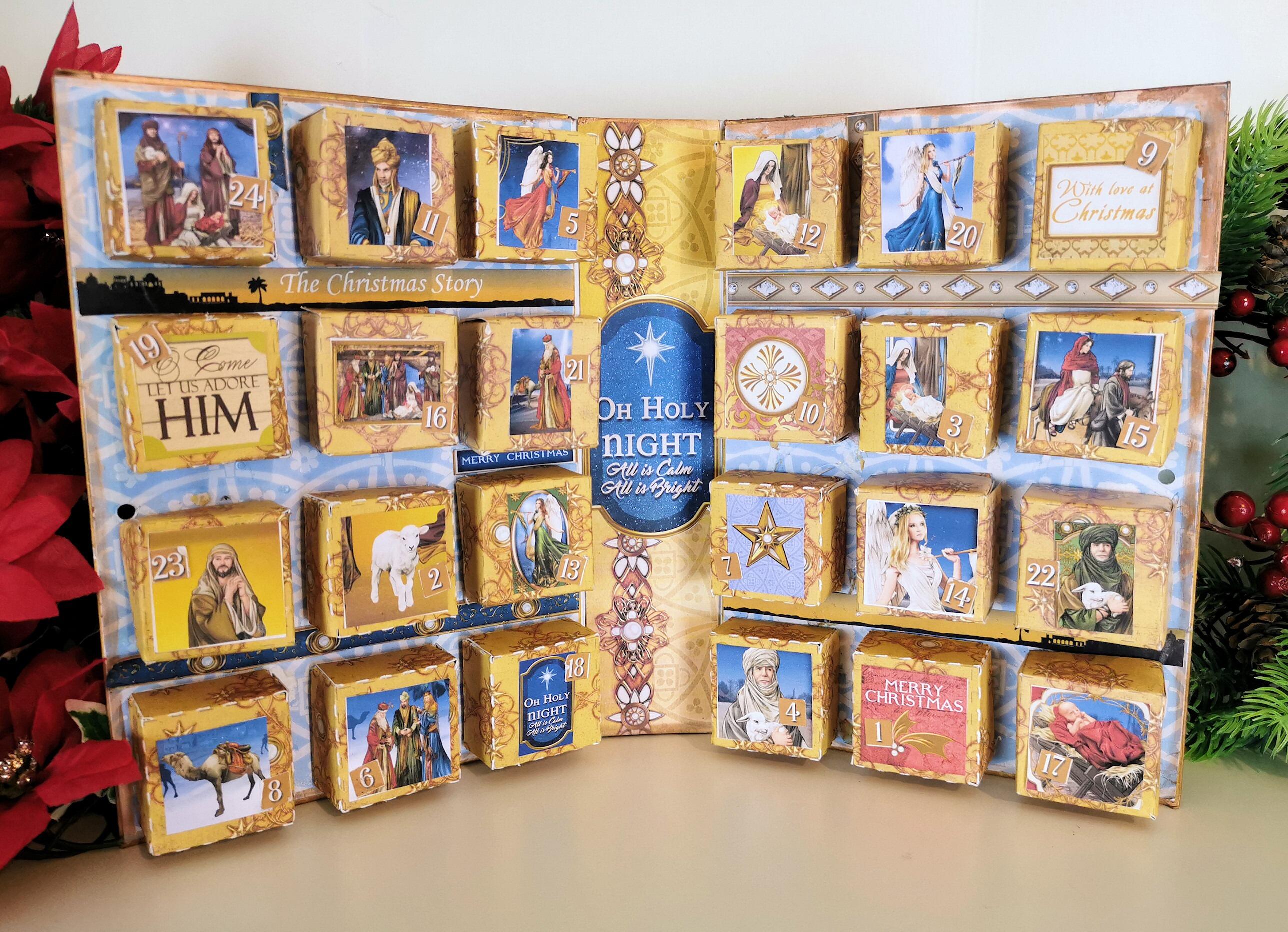 Nativity Advent Book with SVGs Digital Download kit FB3125