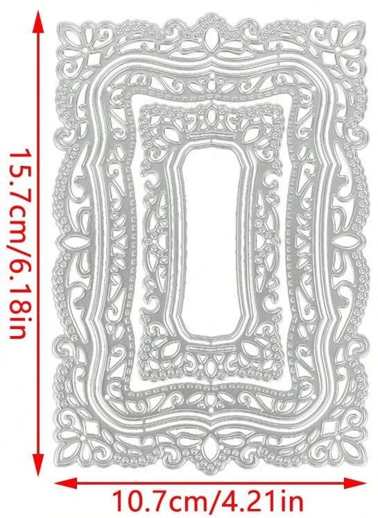 FB3708 Designer Series Metal Die - Fancy Edge Rectangle Nesting Frame