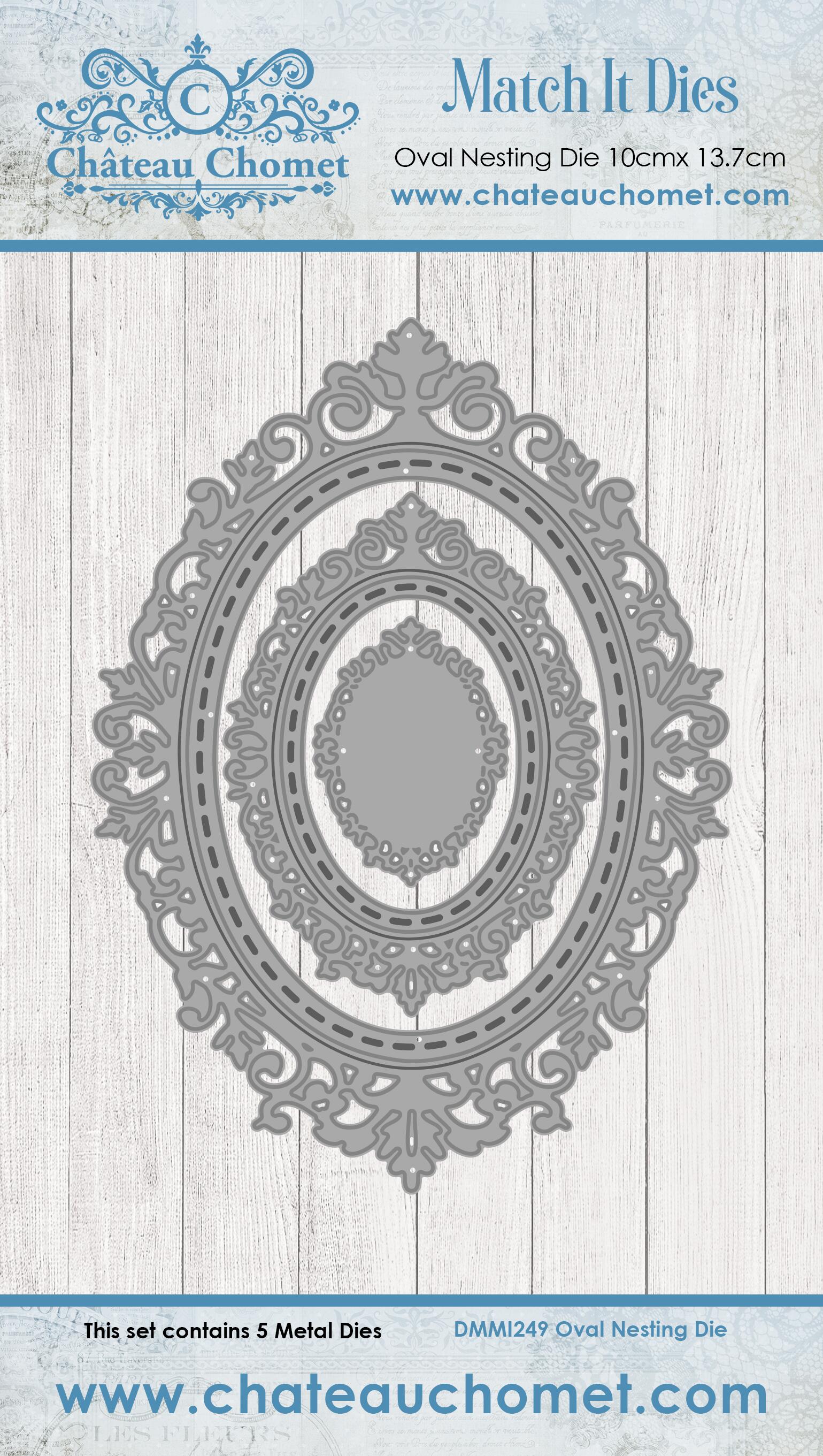 FB4042 Chateau Chomet Match It - Ornate Oval Nesting Metal Die
