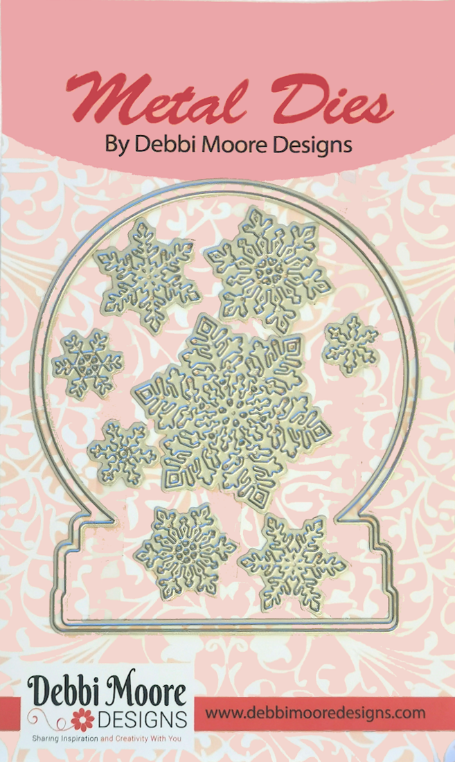 CU376 Snowglobe with Snowflakes Metal Die Set with Forever Code
