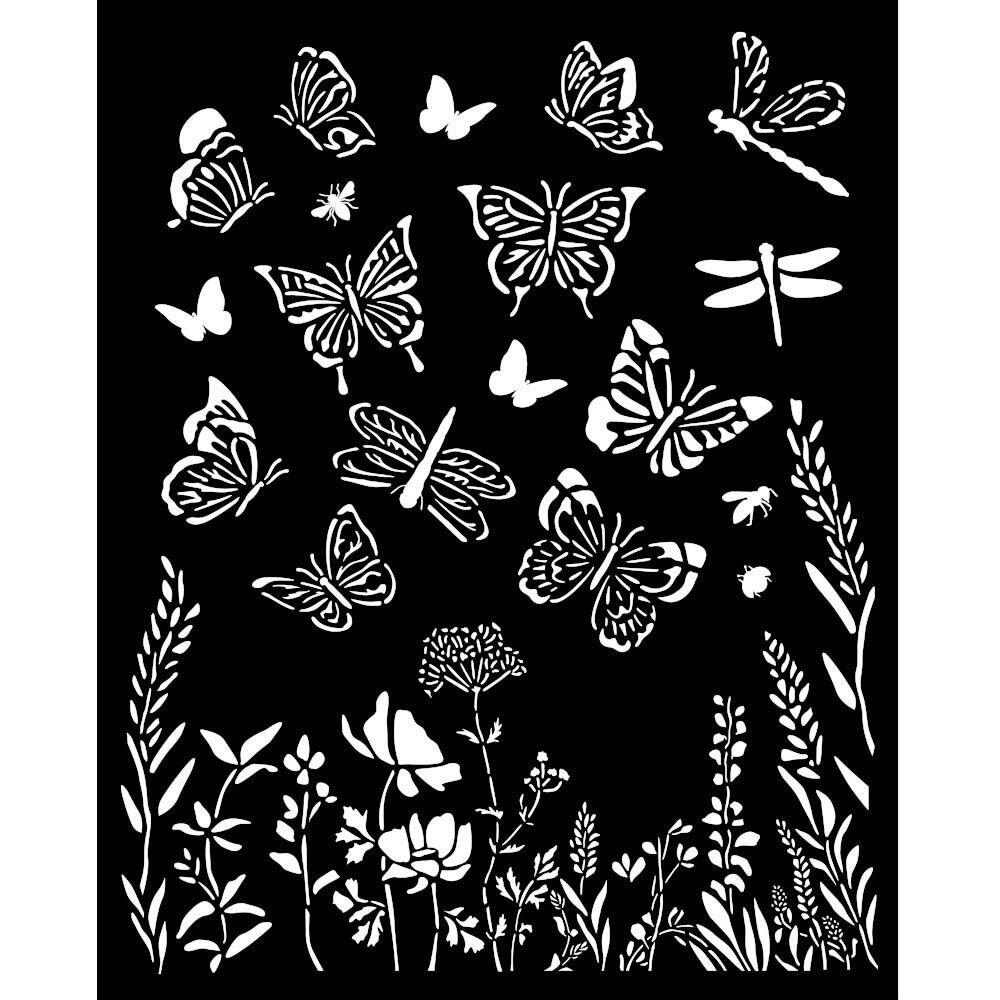 Butterfly Meadow Stencil FB3438