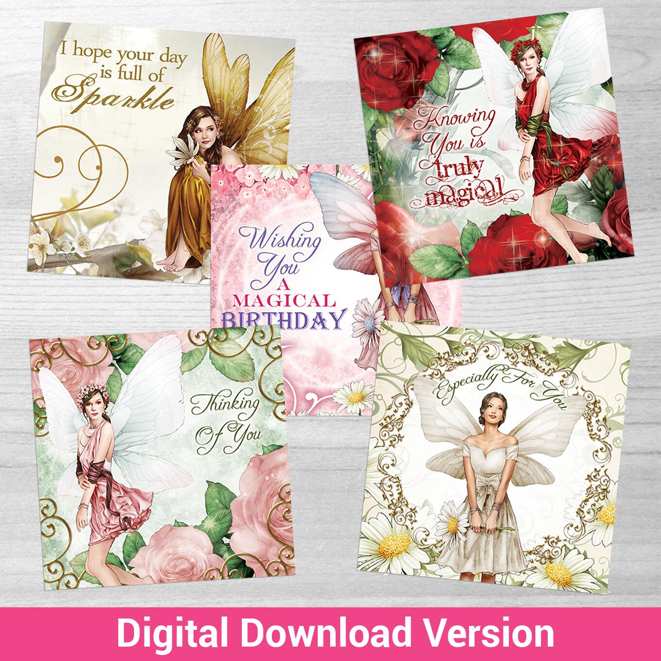Fairy Cards Made Easy Toppers Digital Download
