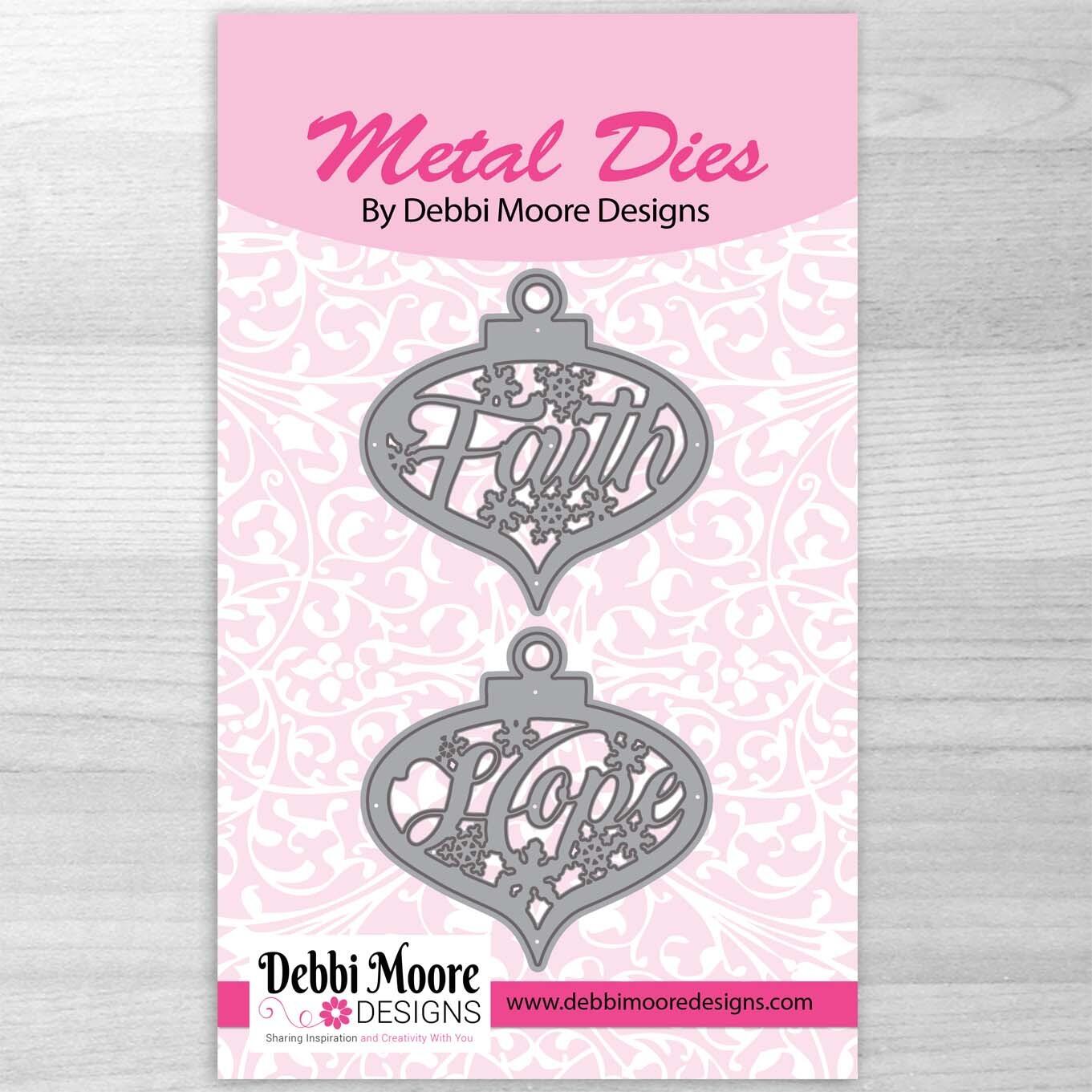 SM057 Christmas Bauble - Faith and Hope Die Set