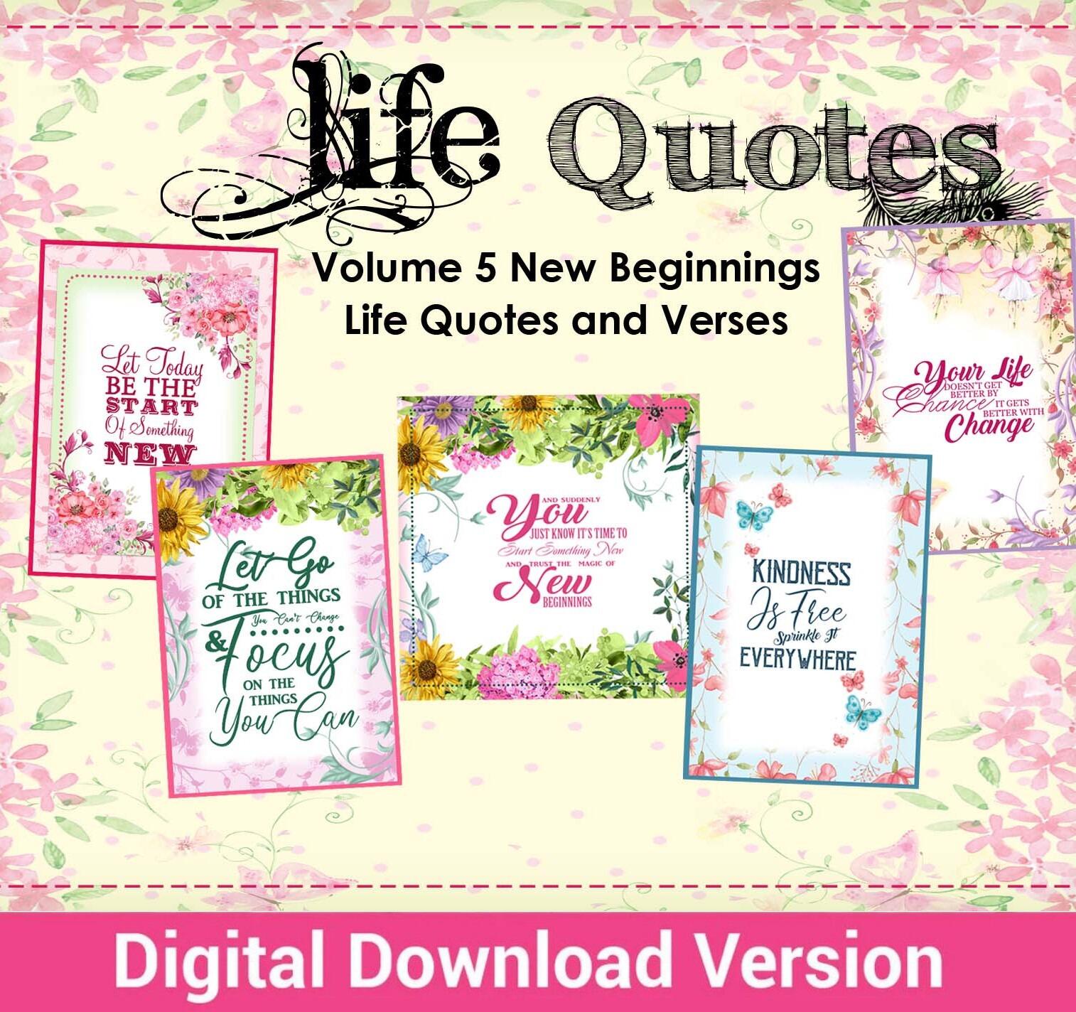 Life Quotes Volume 5 - New Beginnings Digital Download Collection CU166