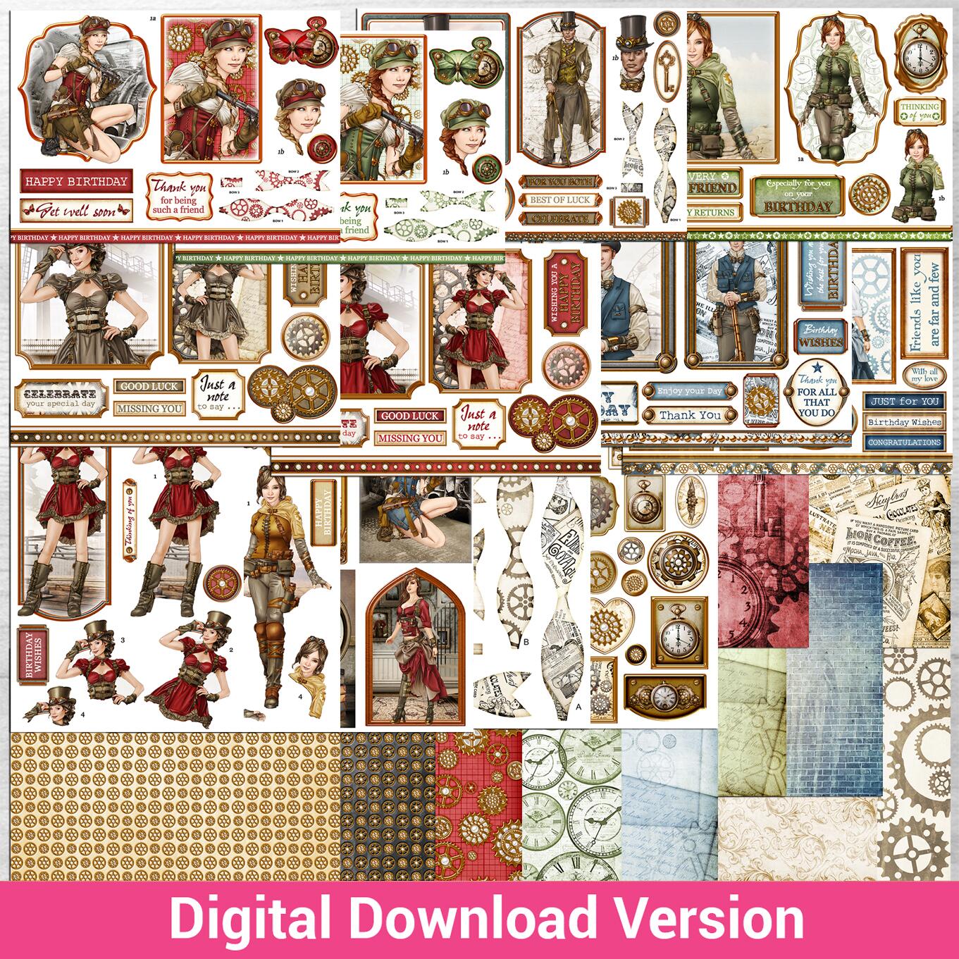 Steam Age Cardmaking Kit Digital Download