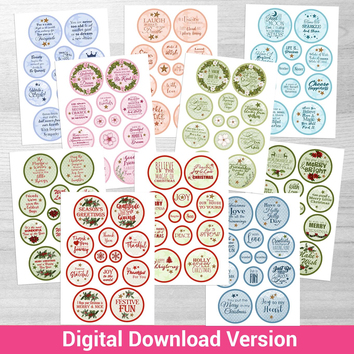 Star Circle Toppers Kit Digital Download