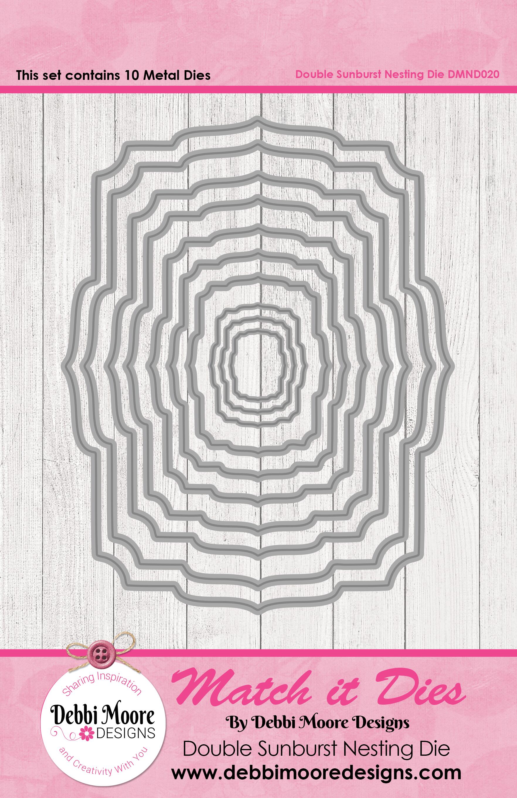 PUA13 Double Sunburst Nesting Metal Die Set