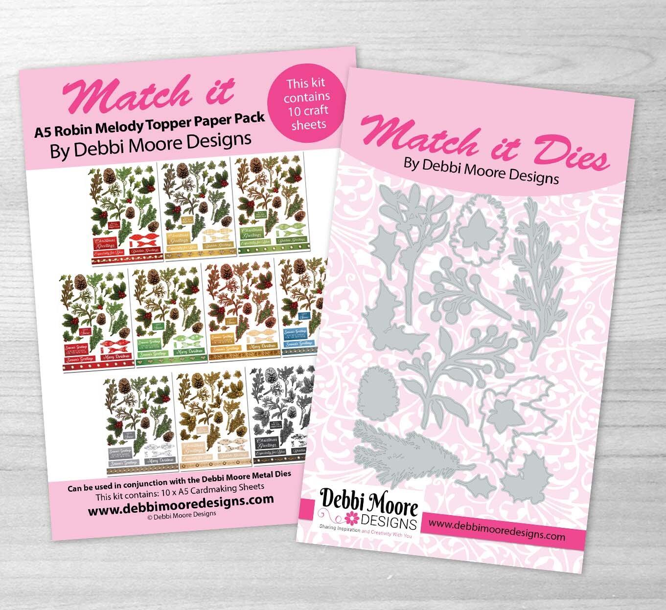 CAC51/CAC03 Match It Christmas Foliage Die Set, Papers Set