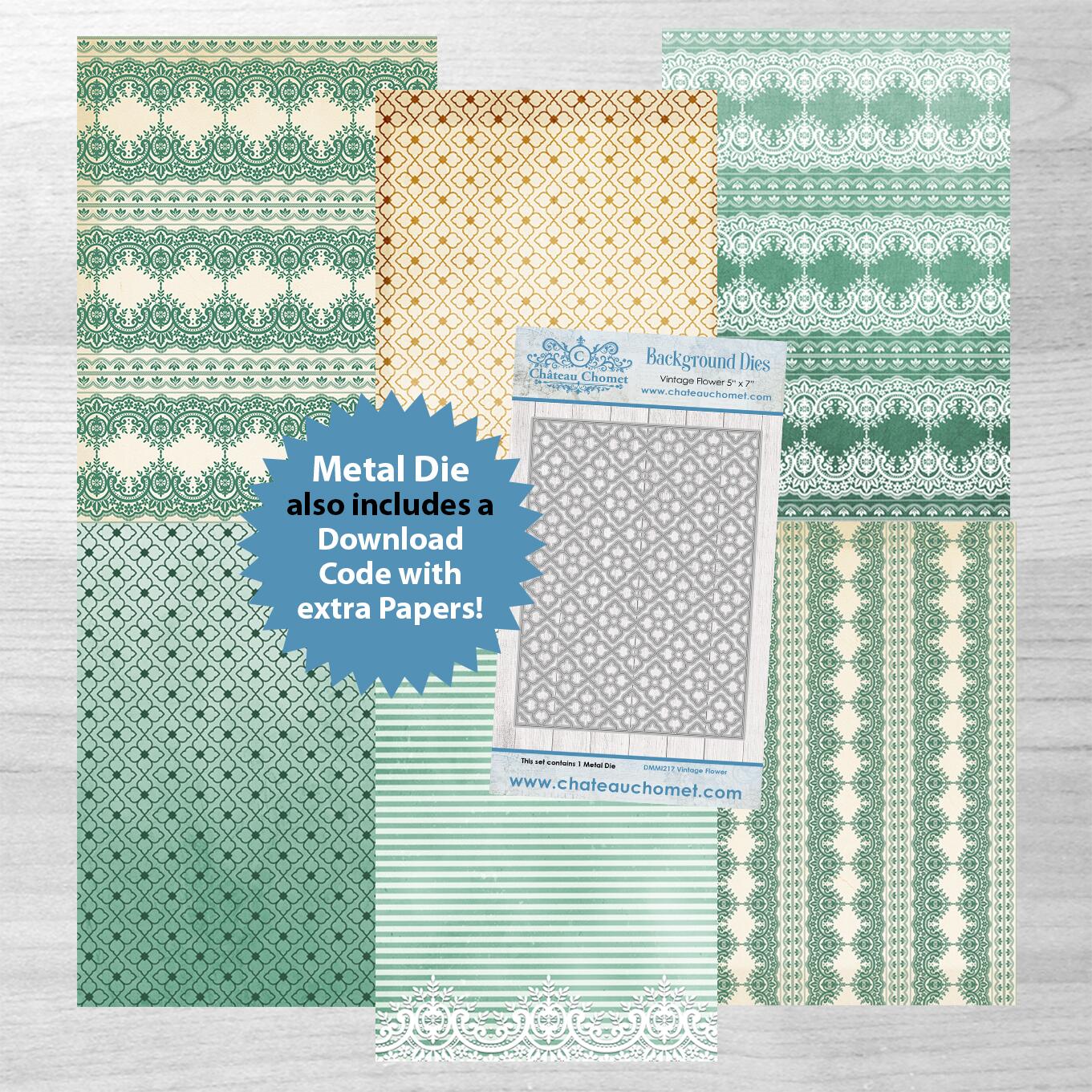 CC040 Chateau Chomet Match It - Background Metal Die Set 1