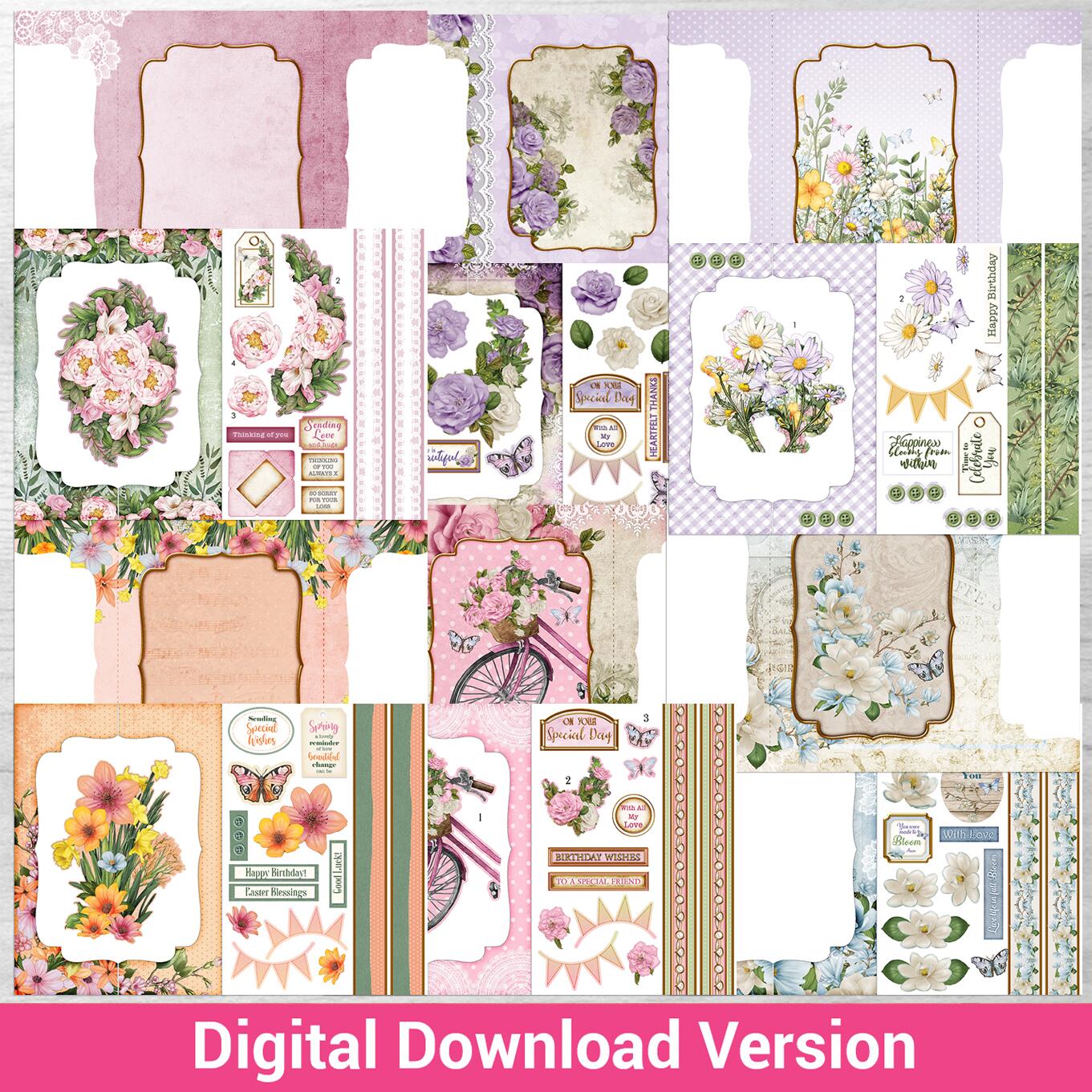 FB3753D Dome Cards Everyday Digital Download Cardmaking Kit