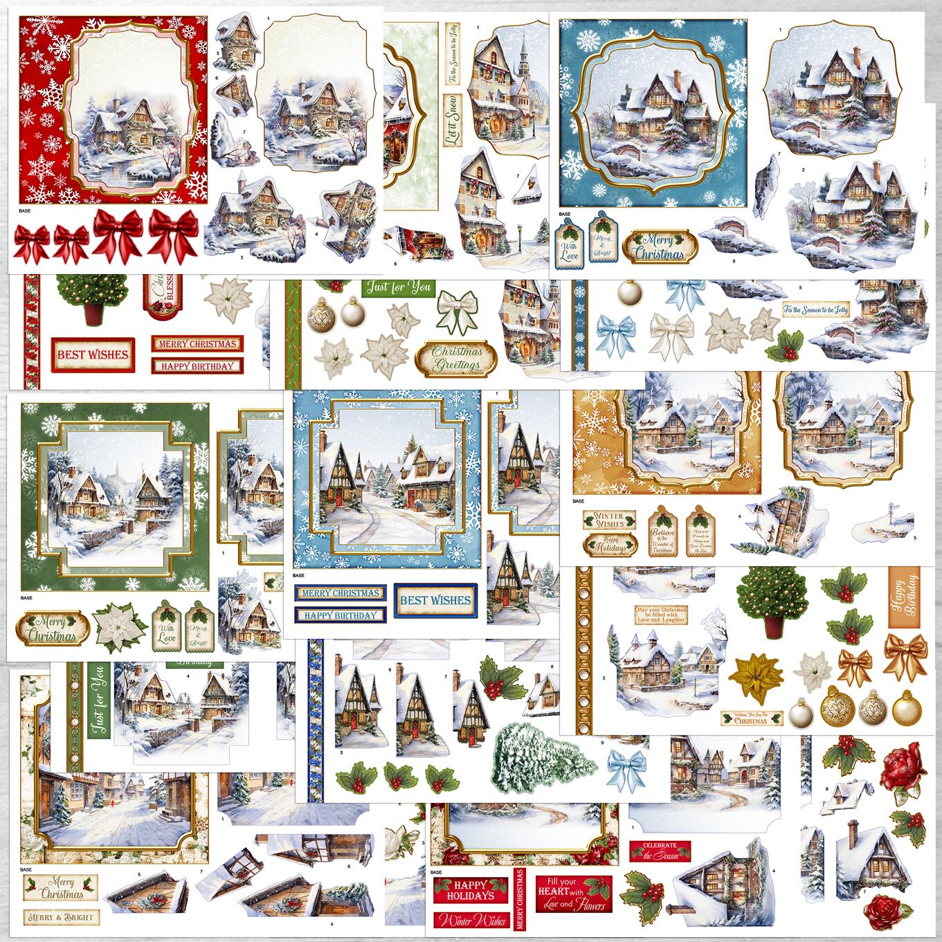 CU484 Designer Series Winter Wonderland Scene Decoupage Kit