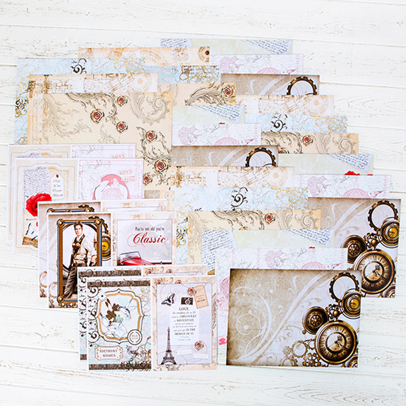 Book Folding Toppers and Backing Papers Kit