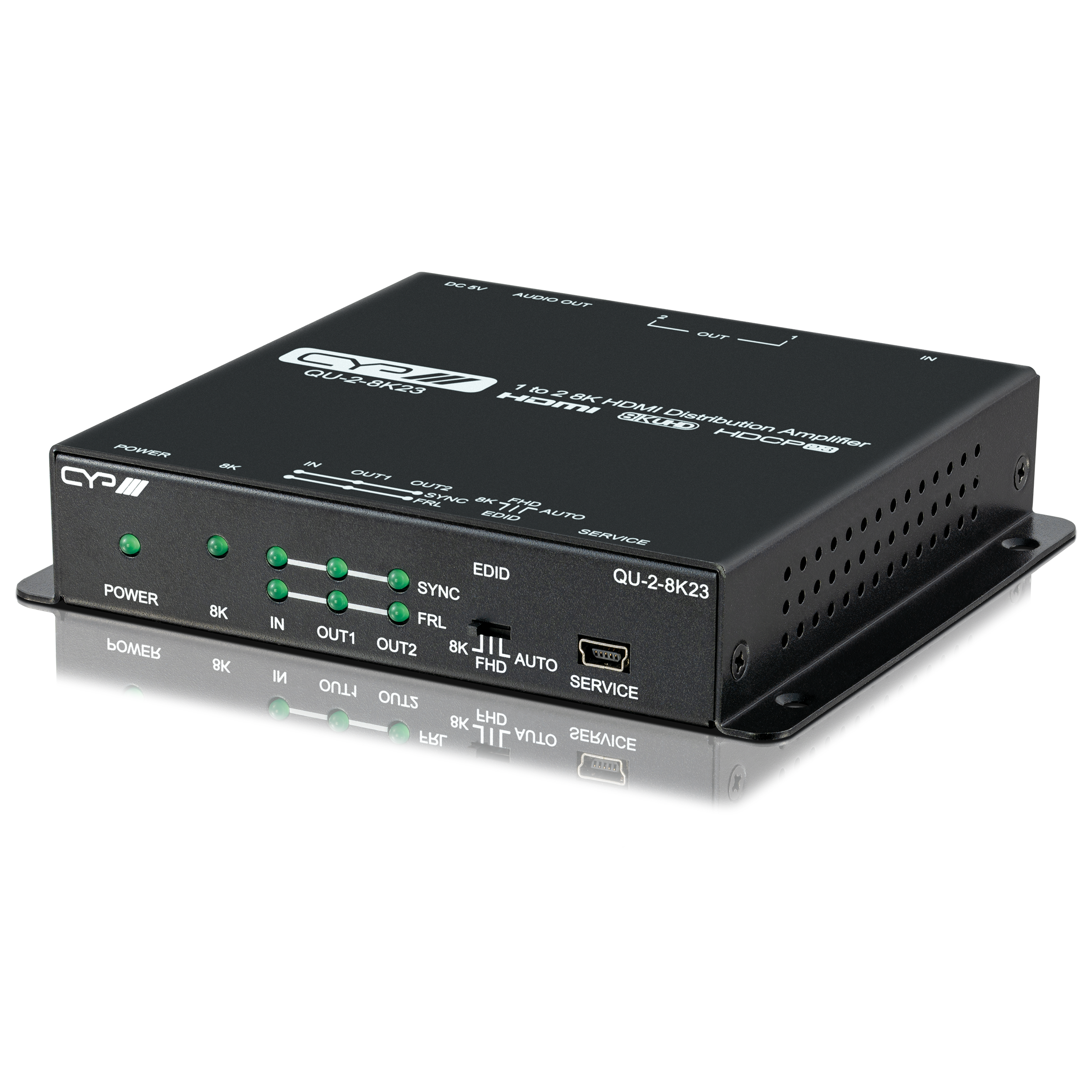 QU-2-8K23 – 1 to 2 8K HDMI Distribution Amplifier HDMI 2.1