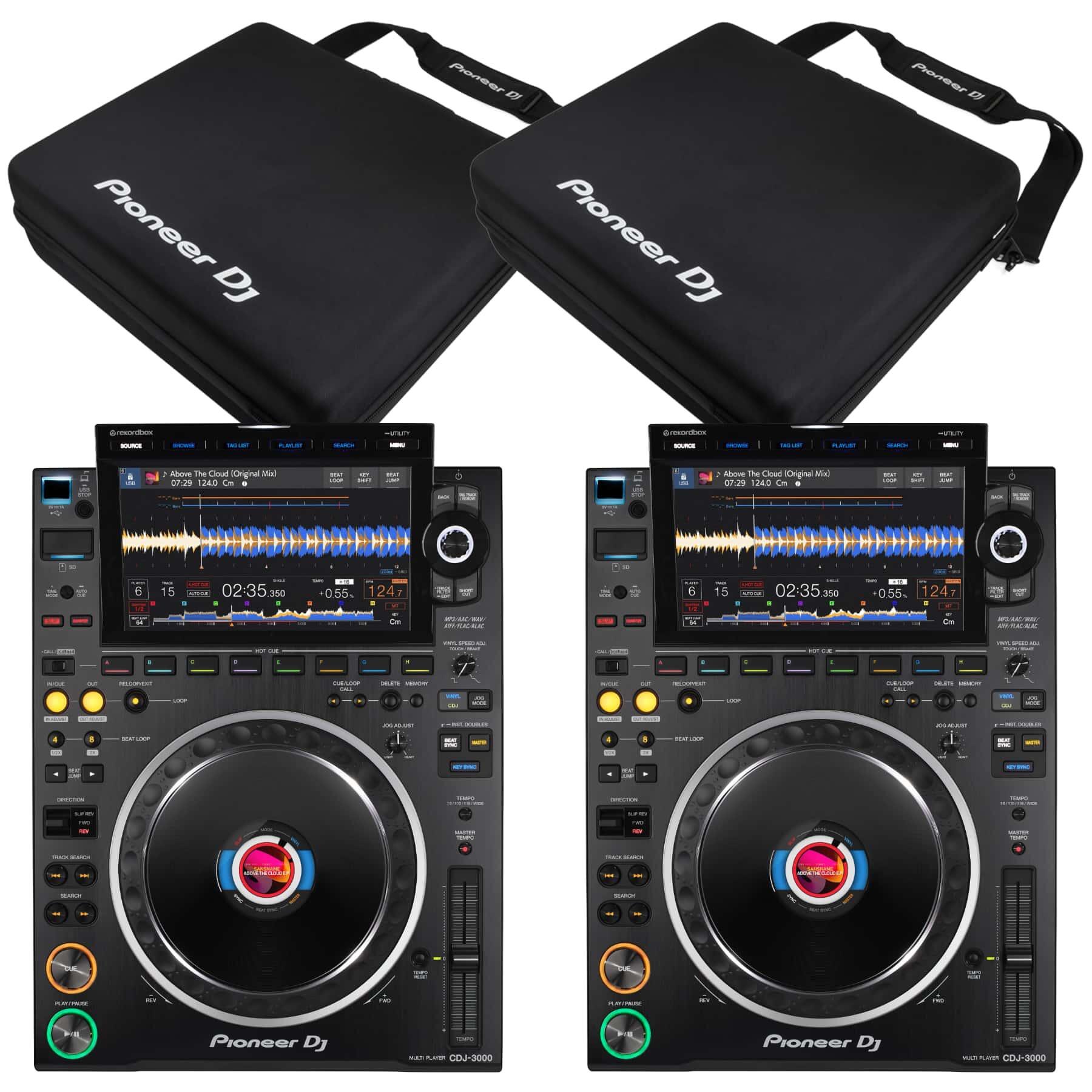 Pioneer DJ CDJ-3000 Professional DJ Multi-Players with FREE DJC-3000 Bags