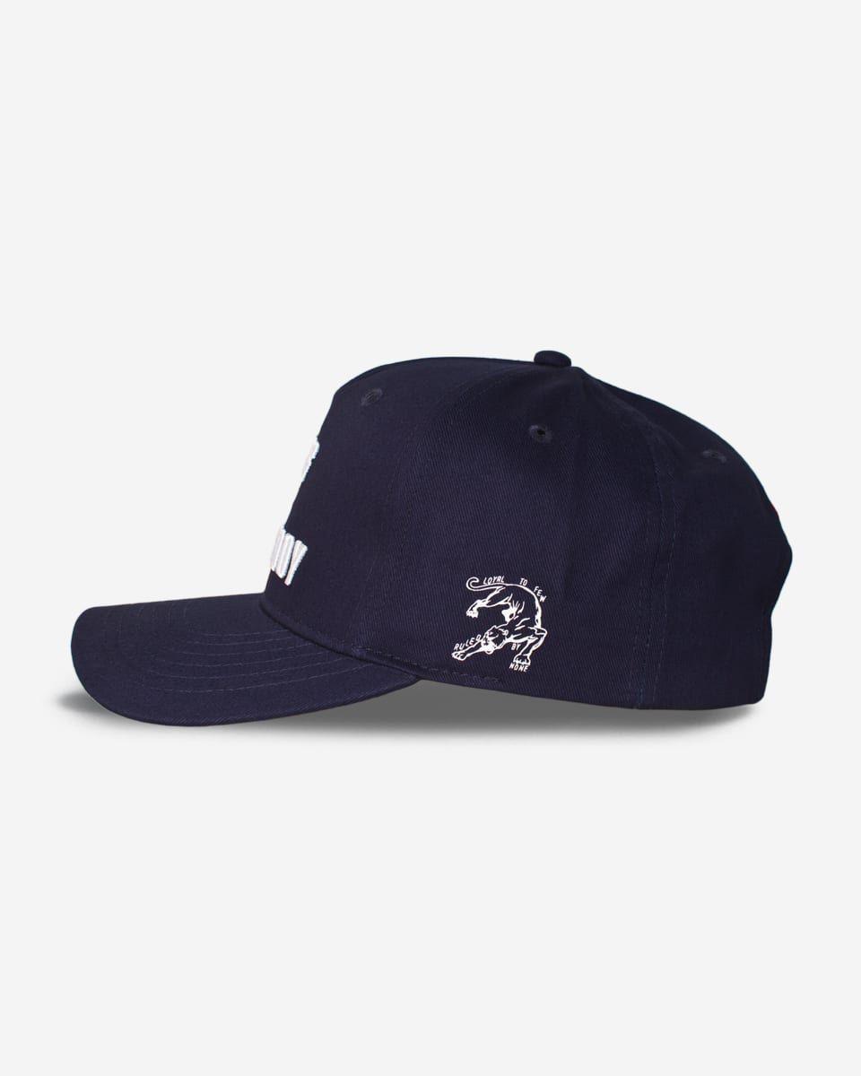 Whitechaple Varsity Curved Peak Cap - Ink Blue | Kazam Headshop