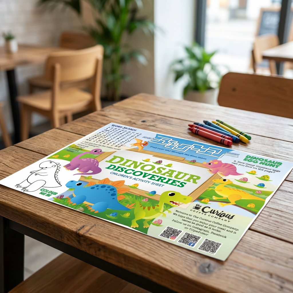 Activity Packs For Children, Children’s Menus, Children’s Activity Packs