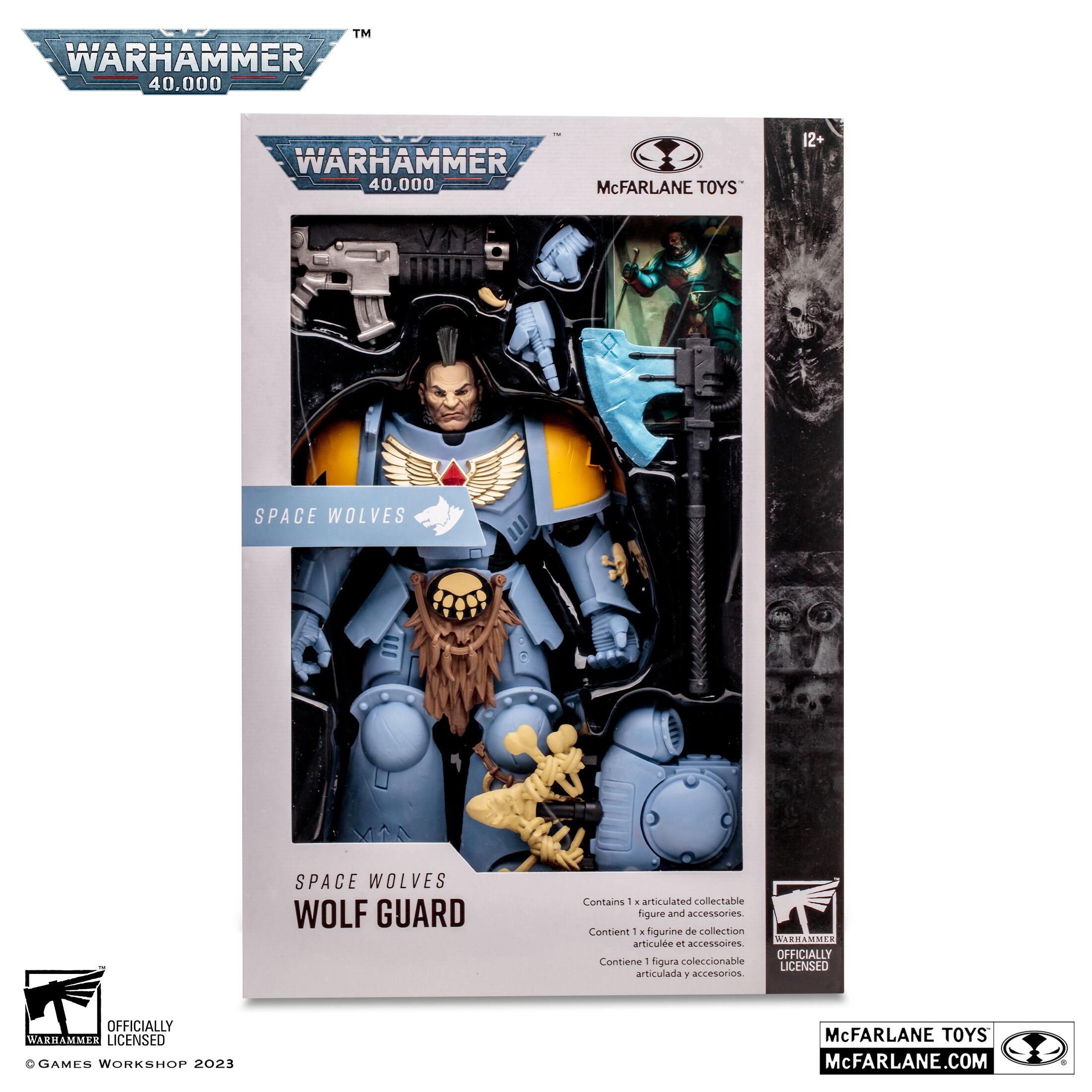 Warhammer 40,000 7 Inch Scale Action Figure - Space Wolves Wolf Guard
