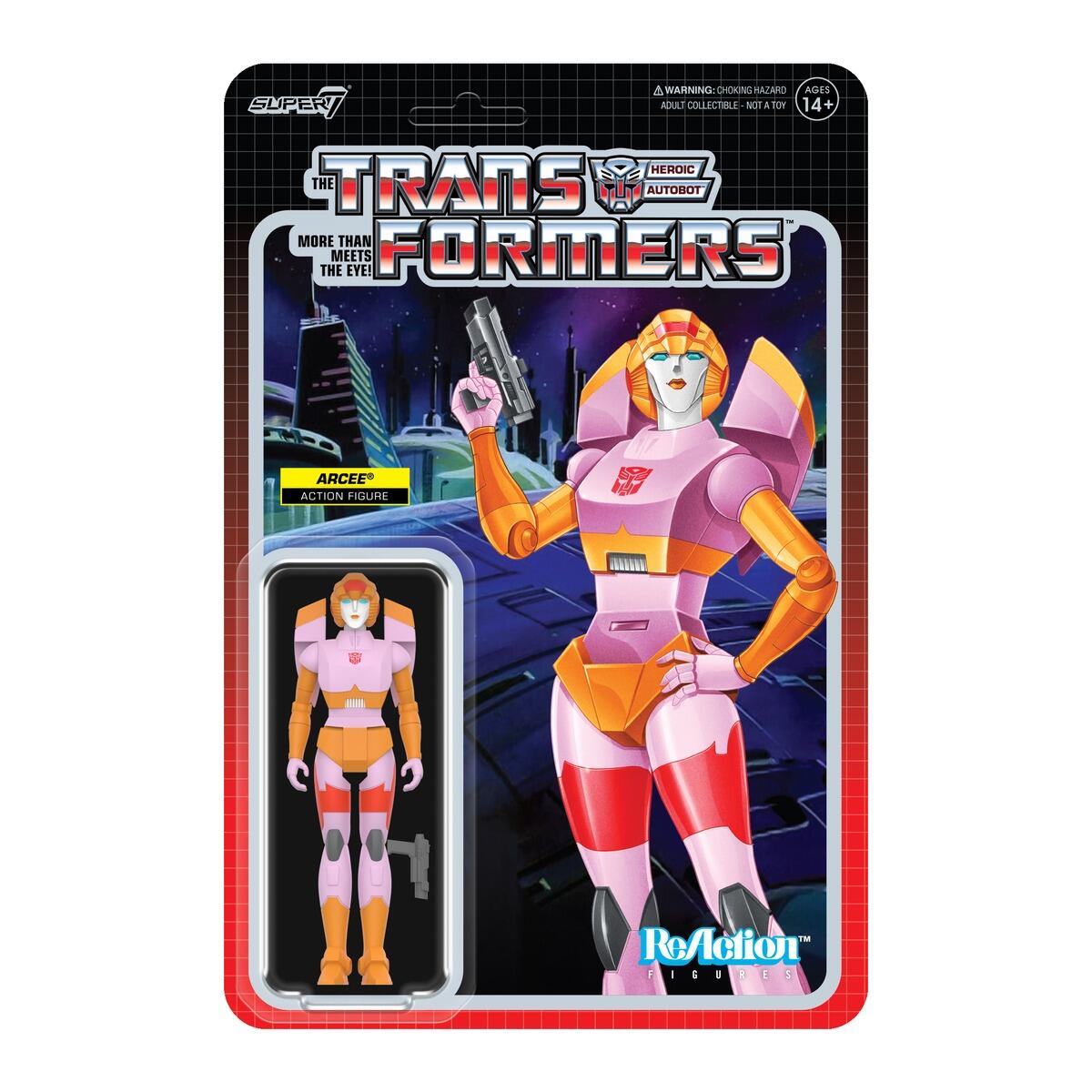 Transformers ReAction Action Figure Wave 8 - Arcee (Pink & Orange ...