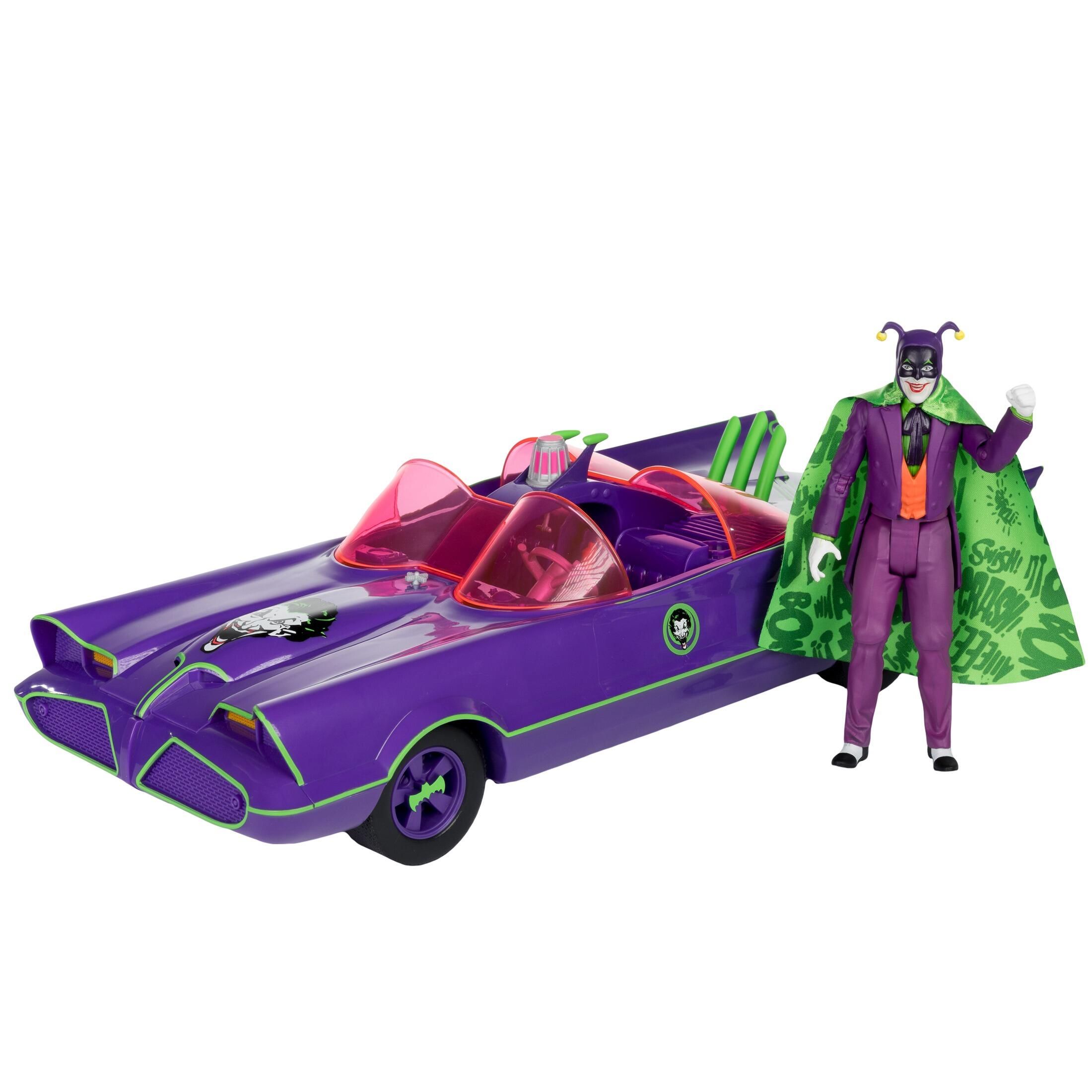 McFarlane DC Retro Batman 66 Action Figure Vehicle - Batmobile & The Joker
