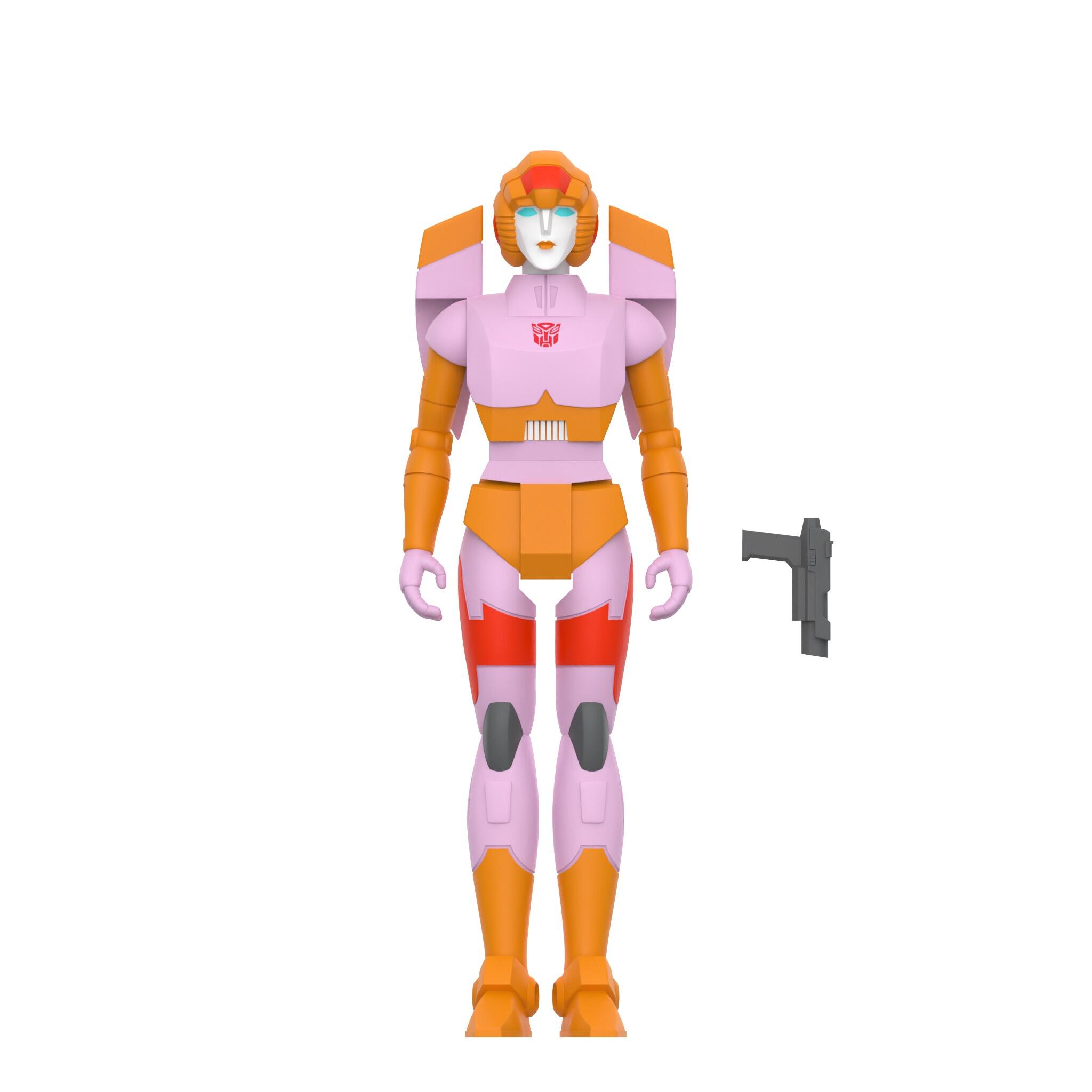 Transformers ReAction Action Figure Wave 8 - Arcee (Pink & Orange)