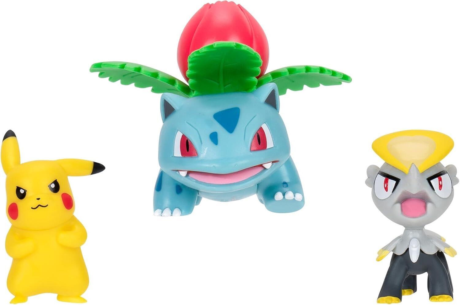 Pokémon Battle Figure 3 Pack W17 - Pikachu, Jangmo-o & Ivysaur